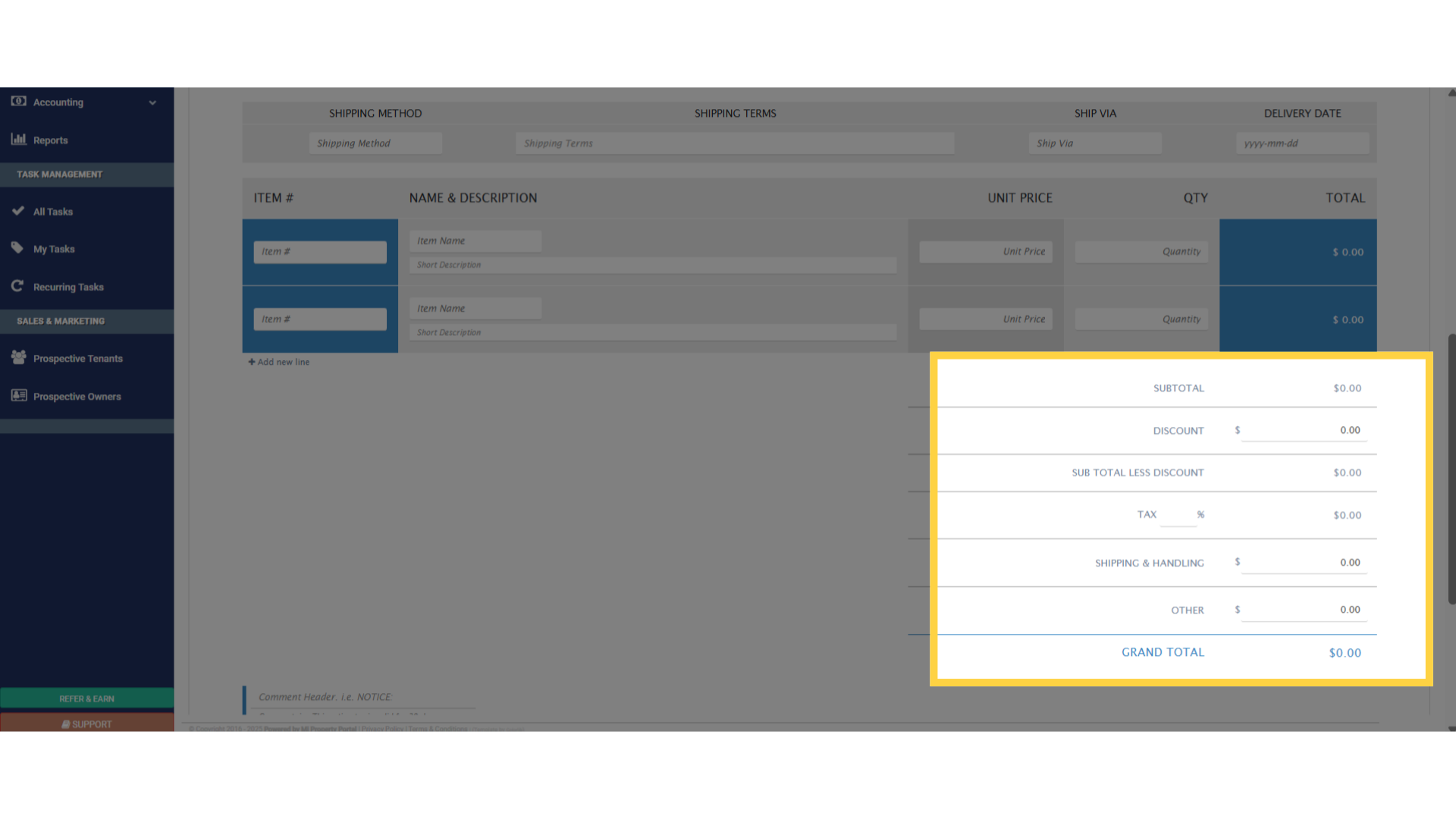 How to Create a Purchase Order? - Mi Property Portal Help Center