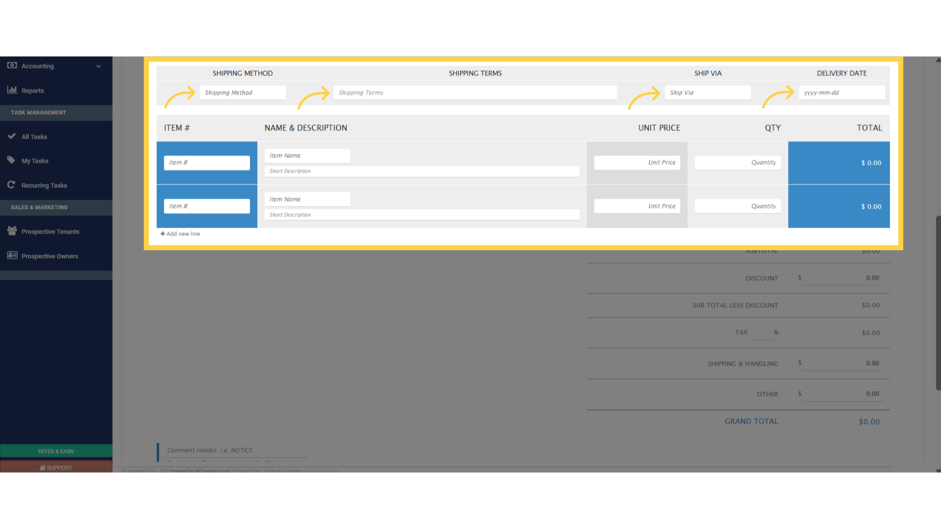 How to Create a Purchase Order? - Mi Property Portal Help Center