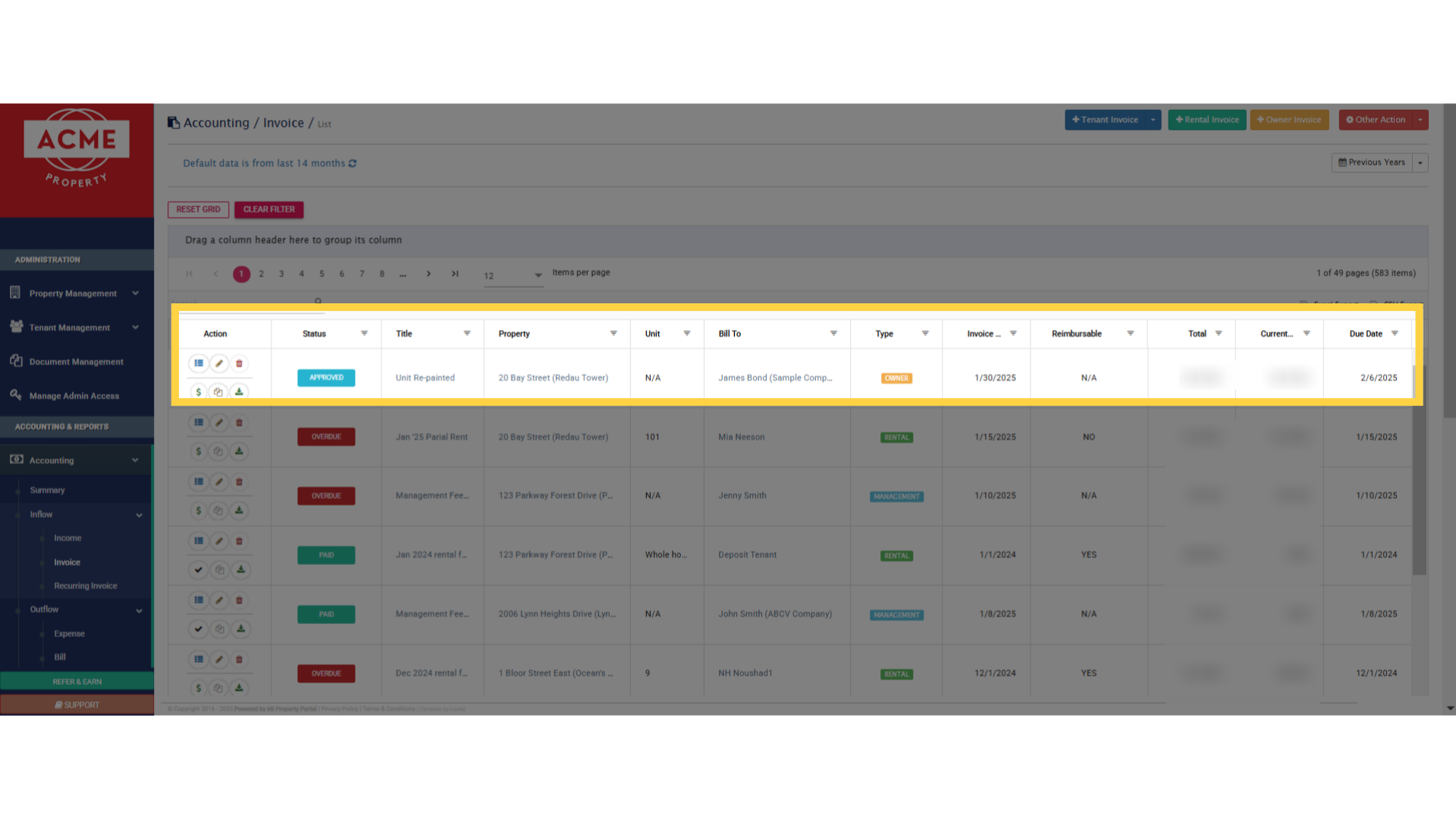 How to create an Owner Invoice? - Mi Property Portal Help Center