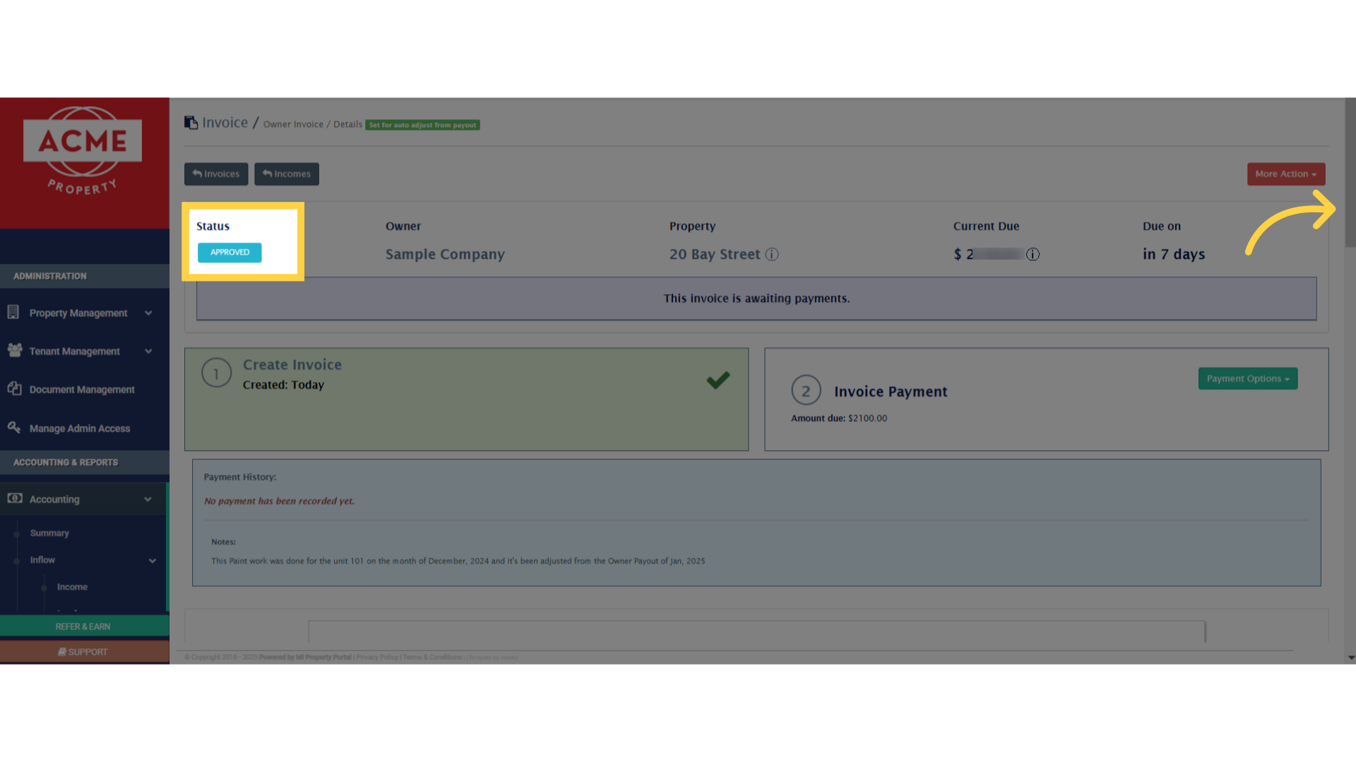 How to create an Owner Invoice? - Mi Property Portal Help Center