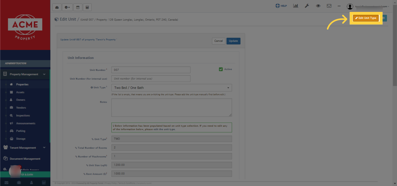 How to Change the Unit Type of a Unit? - Mi Property Portal Help Center
