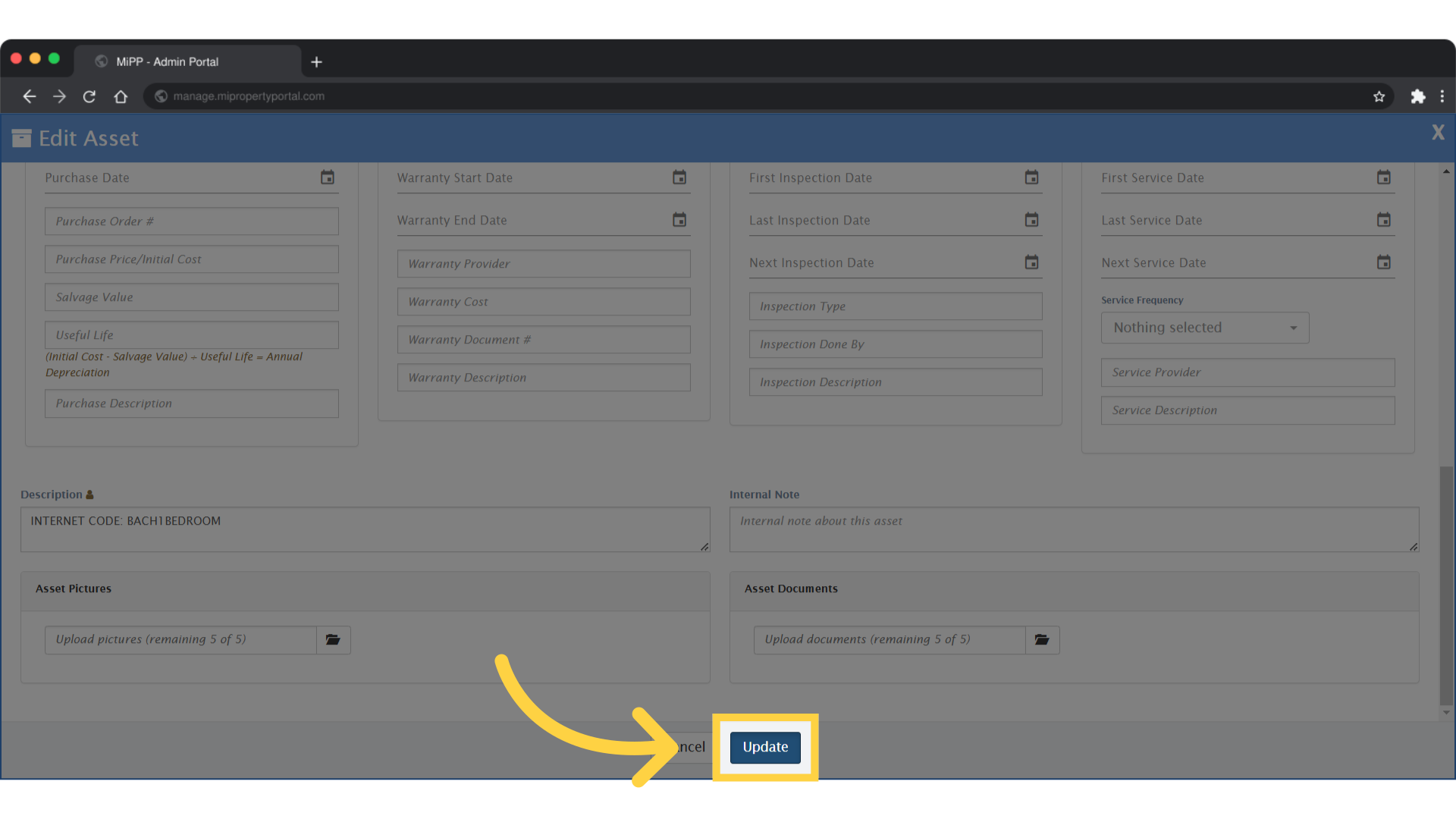 How to Edit/Update an Asset? - Mi Property Portal Help Center