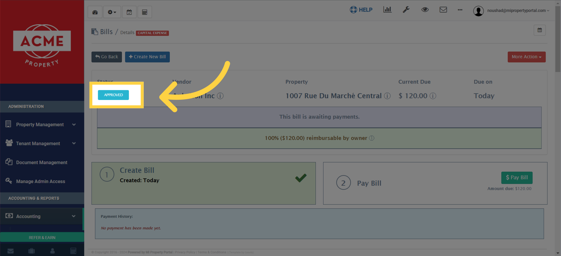How to Create a Bill? - Mi Property Portal Help Center
