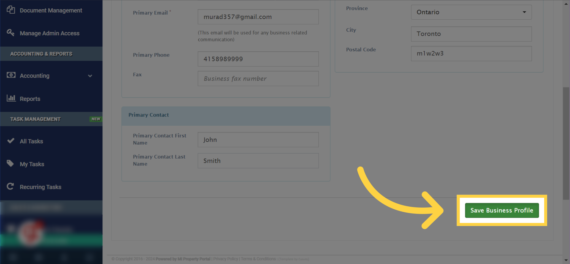 How to Update Business Profile and Logo? - Mi Property Portal Help Center