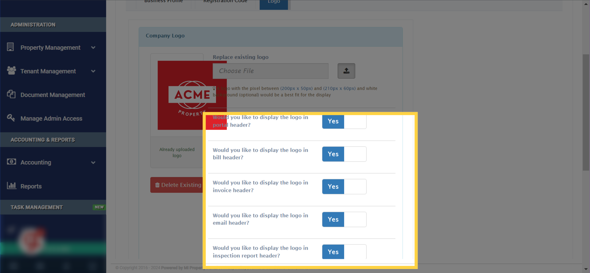 How to Update Business Profile and Logo? - Mi Property Portal Help Center