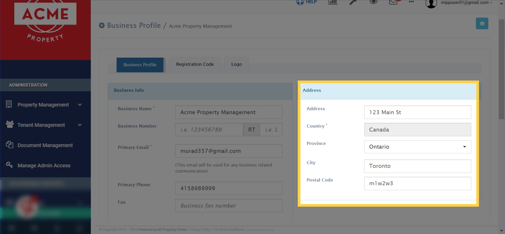How to Update Business Profile and Logo? - Mi Property Portal Help Center