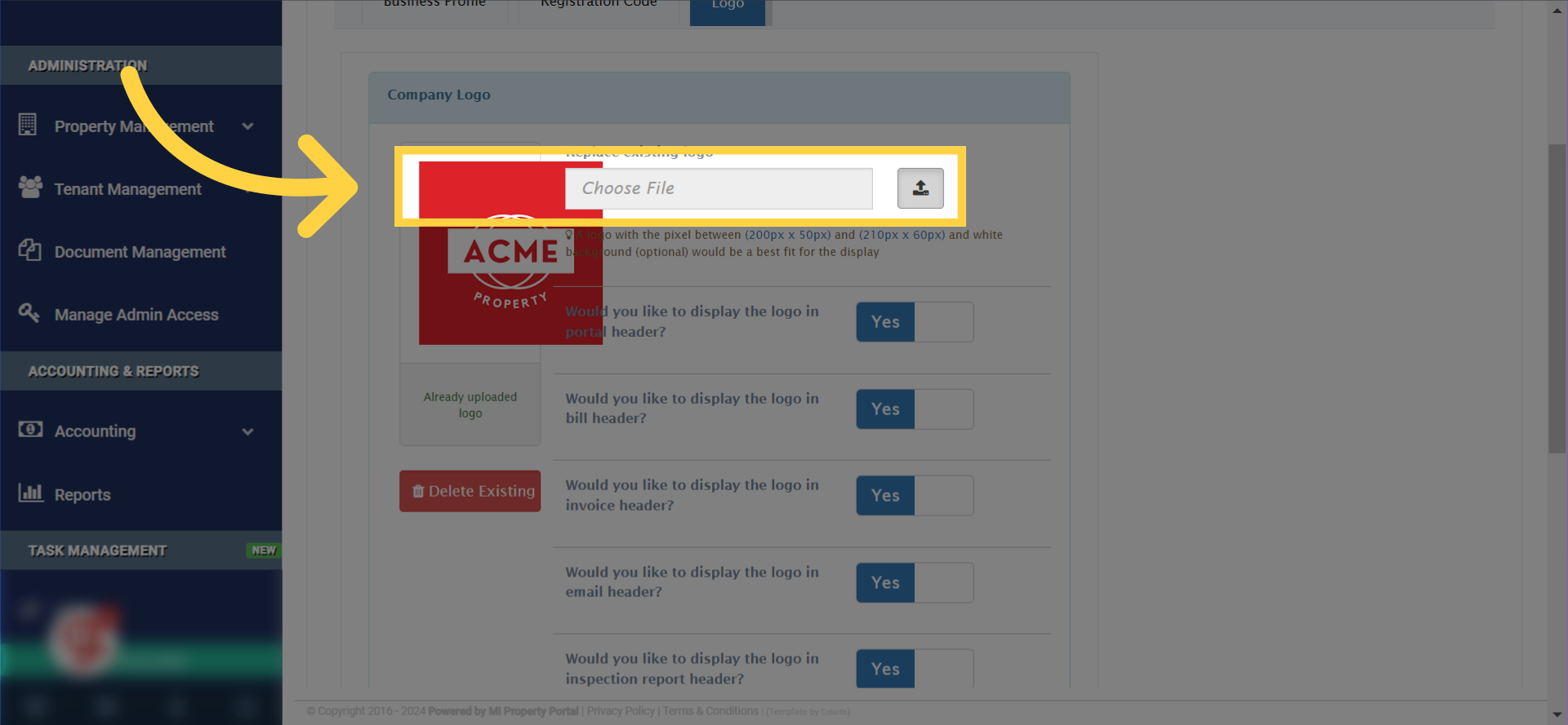 How to Update Business Profile and Logo? - Mi Property Portal Help Center