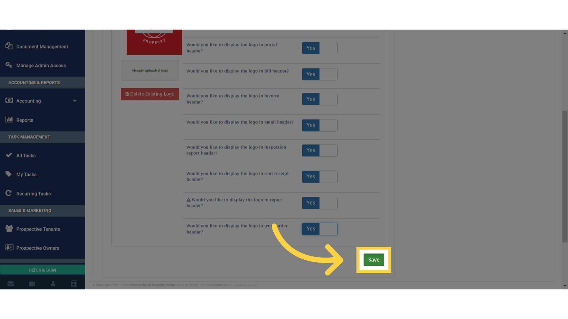 How to Update Business Profile Logo in Work Order? - Mi Property Portal ...