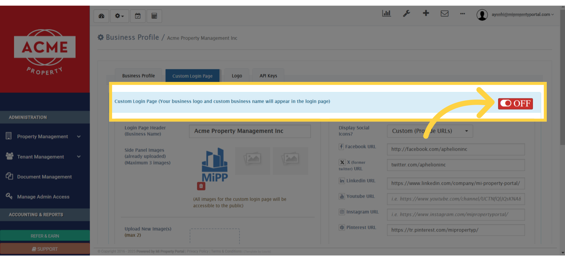 How to Update Business Profile, Customize Login Page and Upload Logo ...