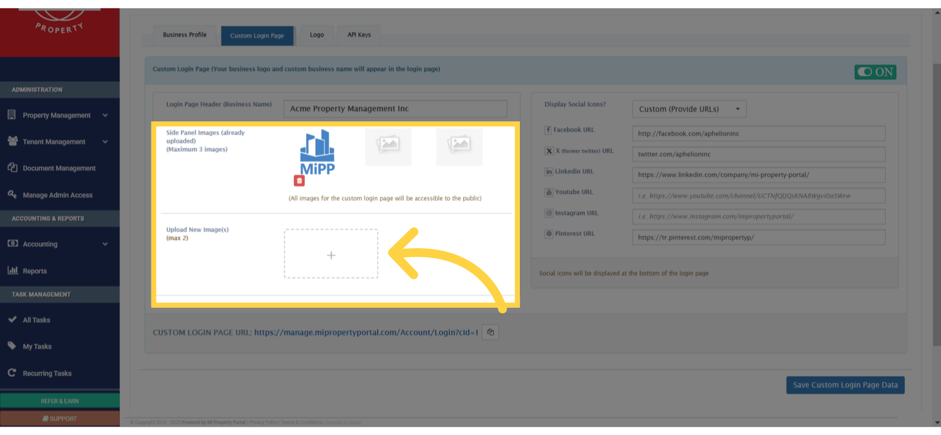 How to Update Business Profile, Customize Login Page and Upload Logo ...