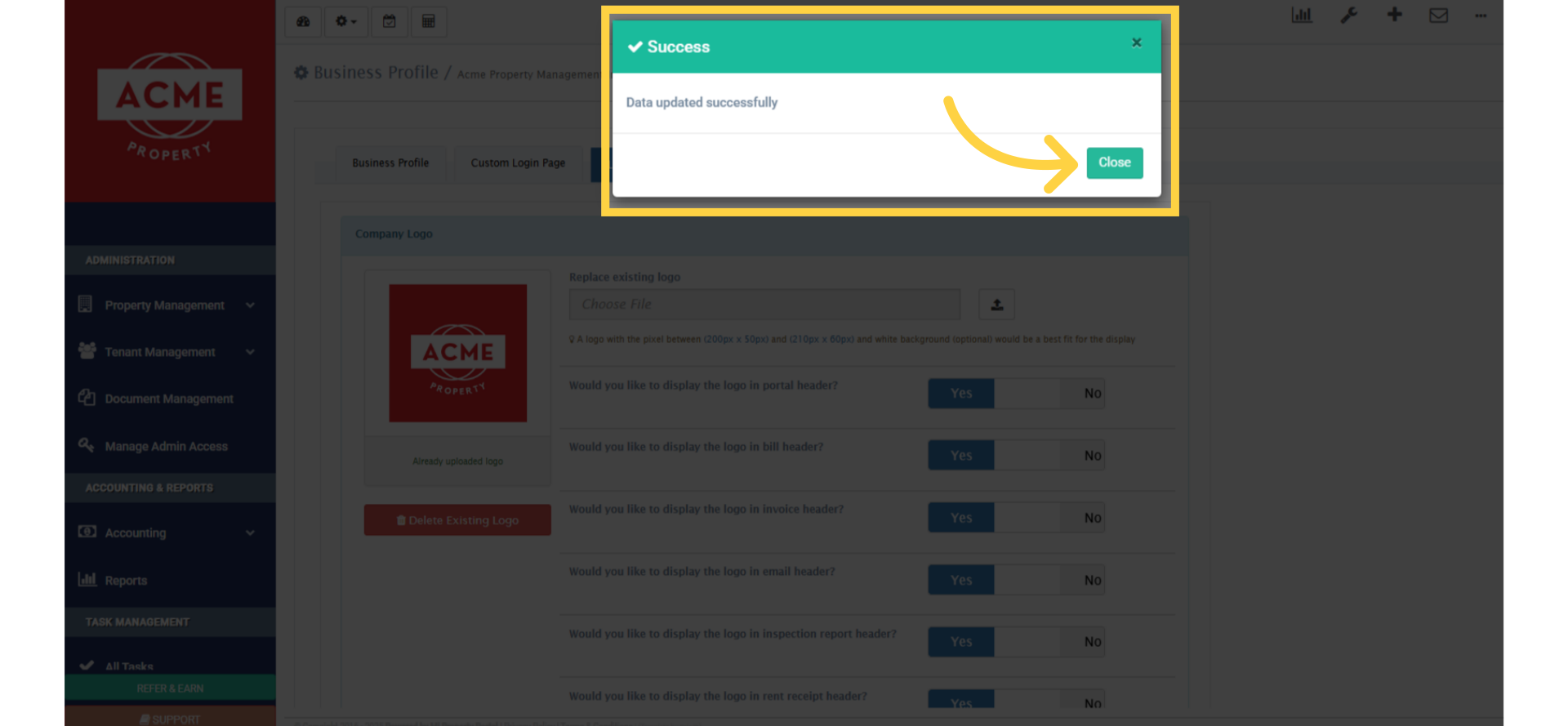 How to Update Business Profile, Customize Login Page and Upload Logo ...