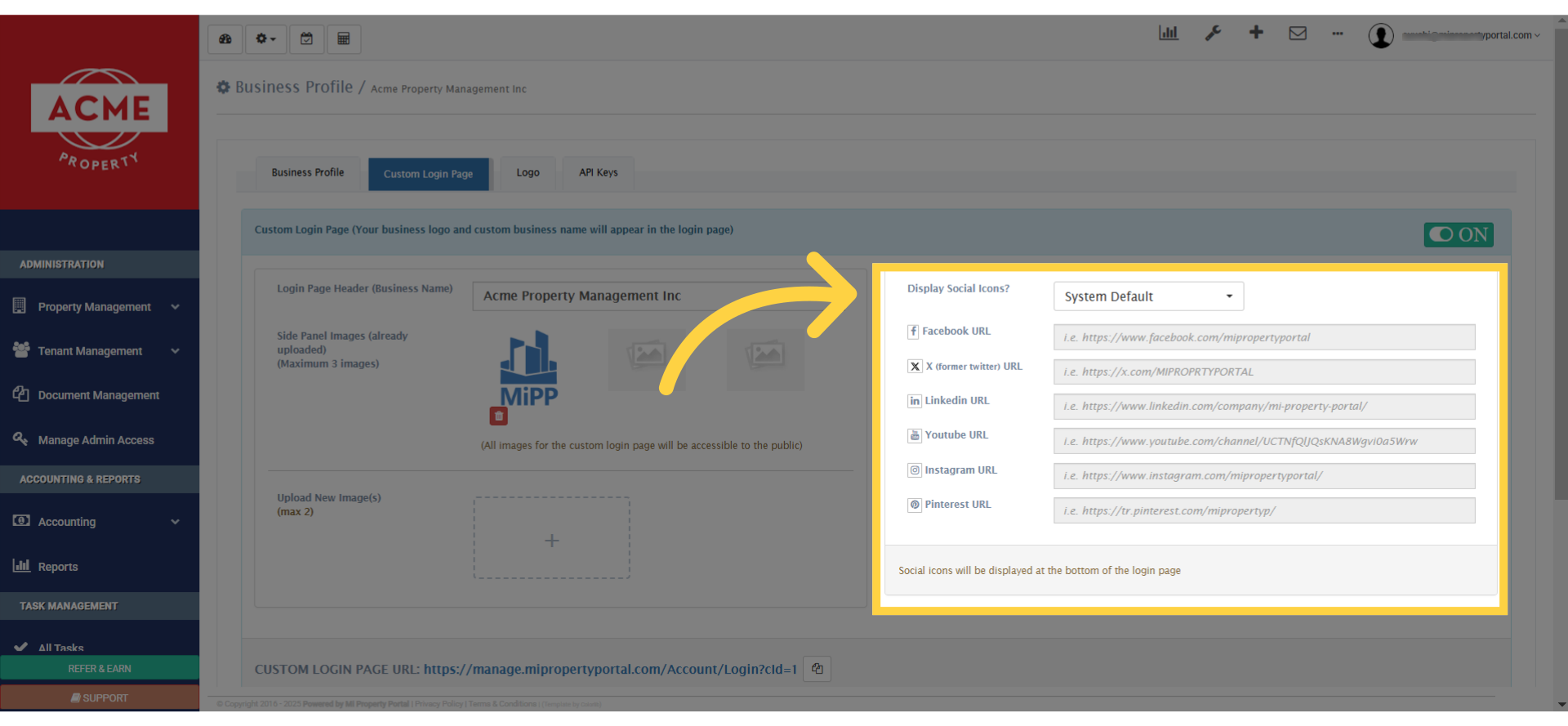 How to Update Business Profile, Customize Login Page and Upload Logo ...