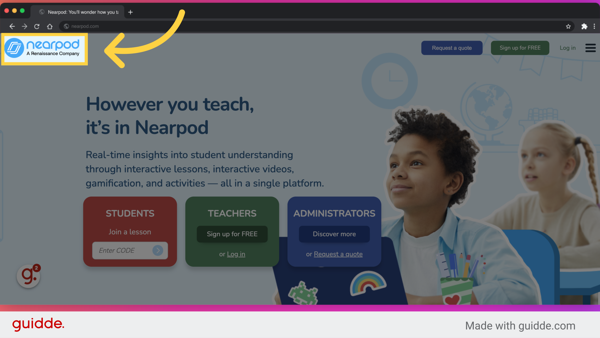 How to create a slideshow on Nearpod - Guidde | Gallery