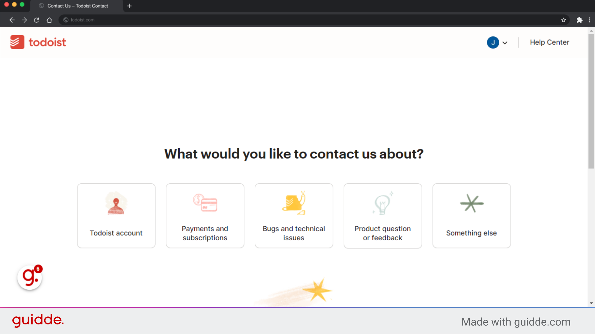 How to access Todoist's help and support - Guidde | Gallery