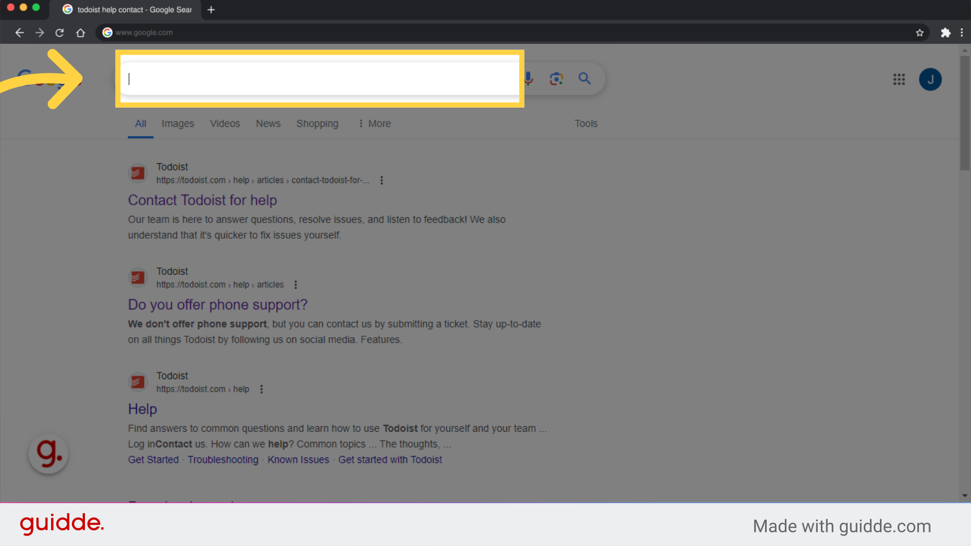 How to access Todoist's help and support - Guidde | Gallery