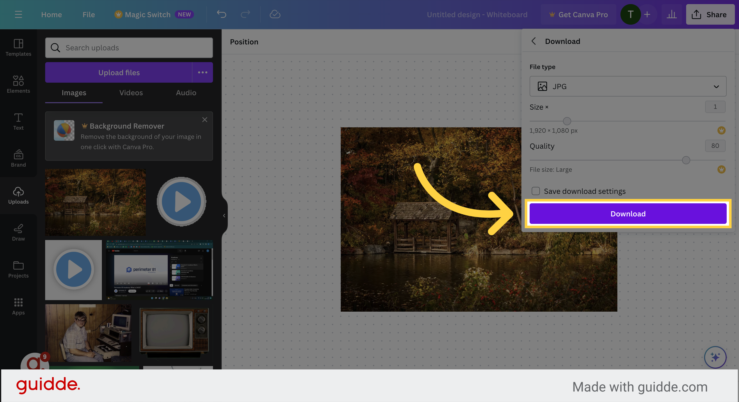 How to Convert HEIC to JPG with Canva - Guidde | Gallery