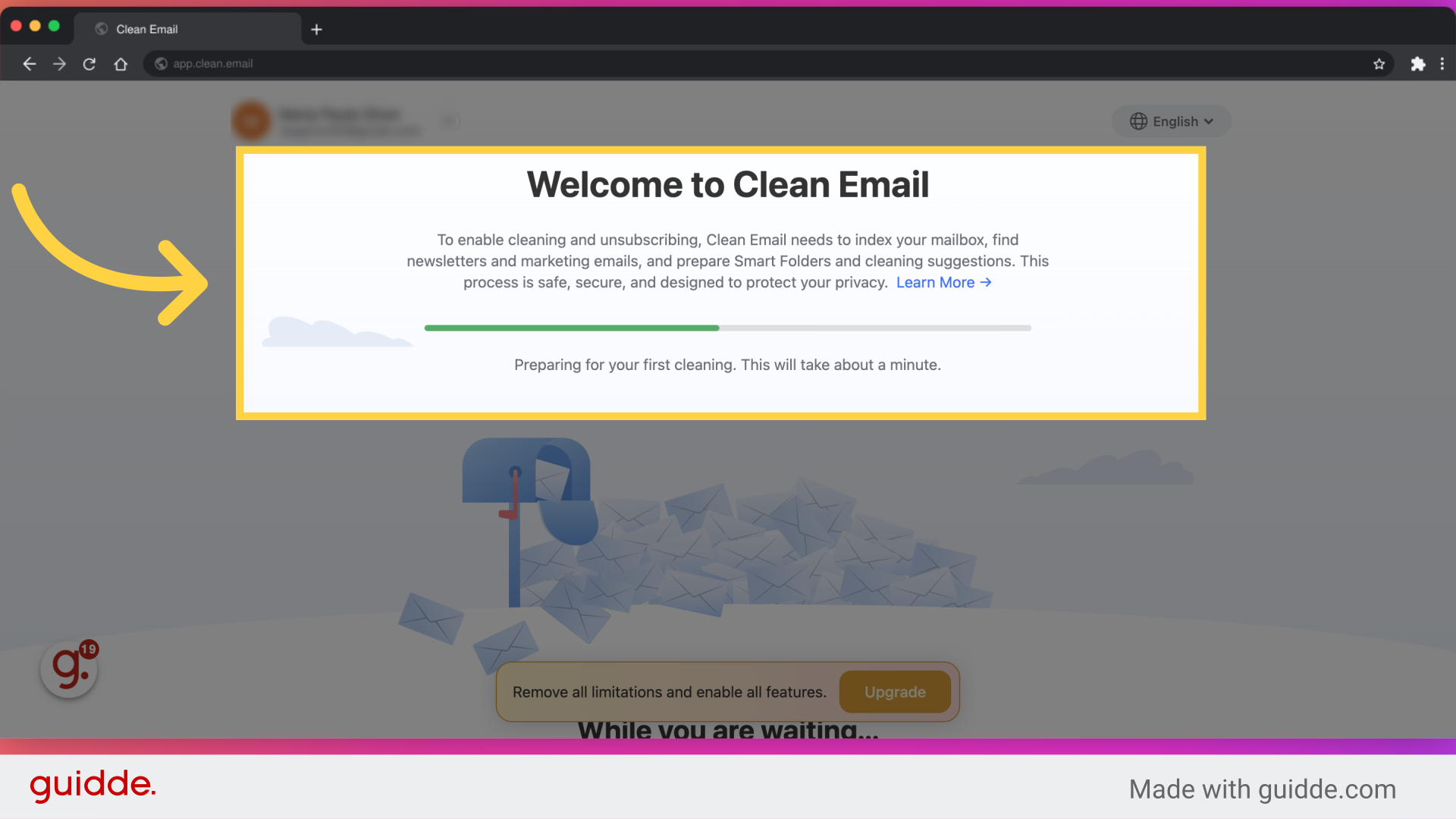 How to sign up for Clean Email - Guidde | Gallery