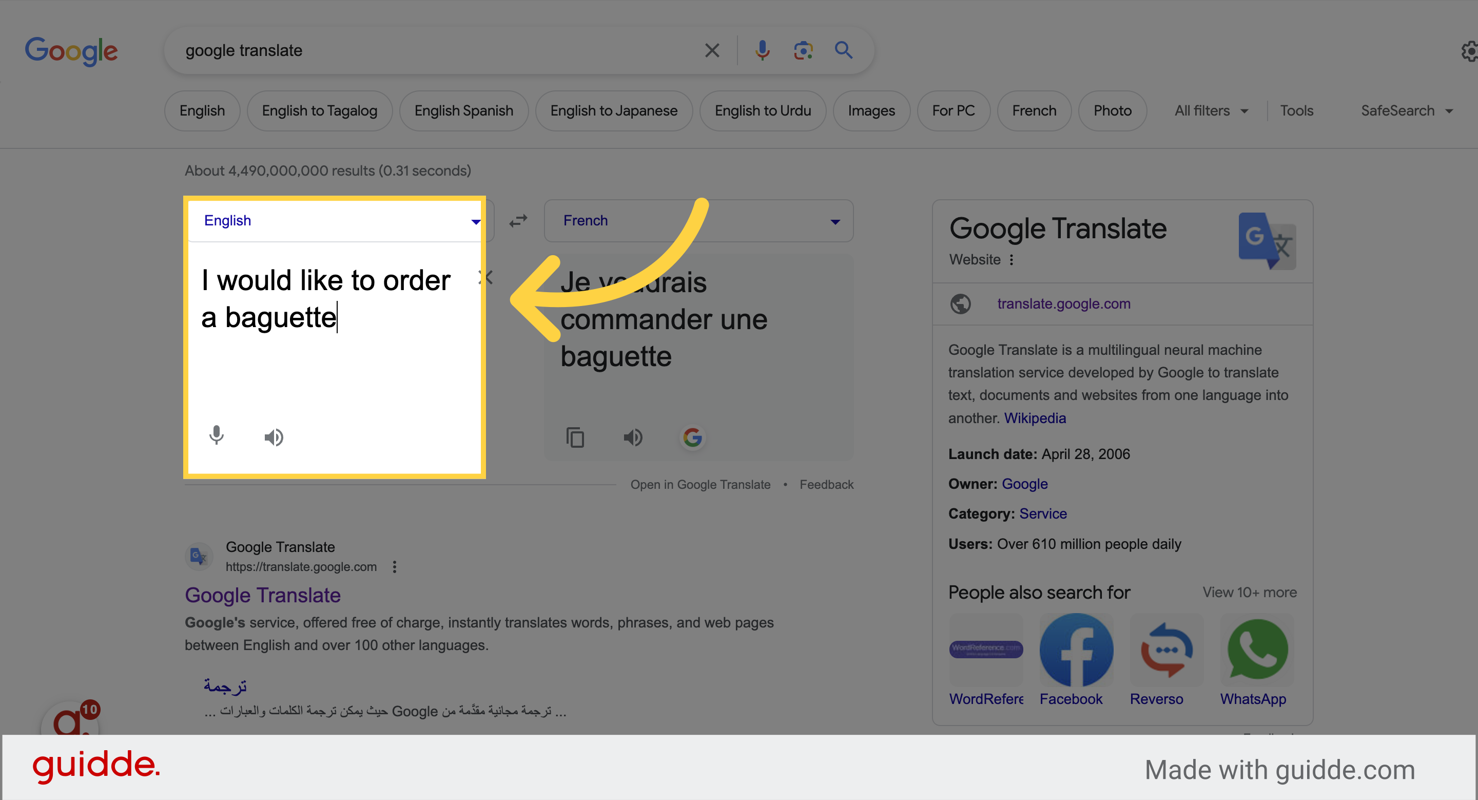 How to use Google Translate - Guidde | Gallery