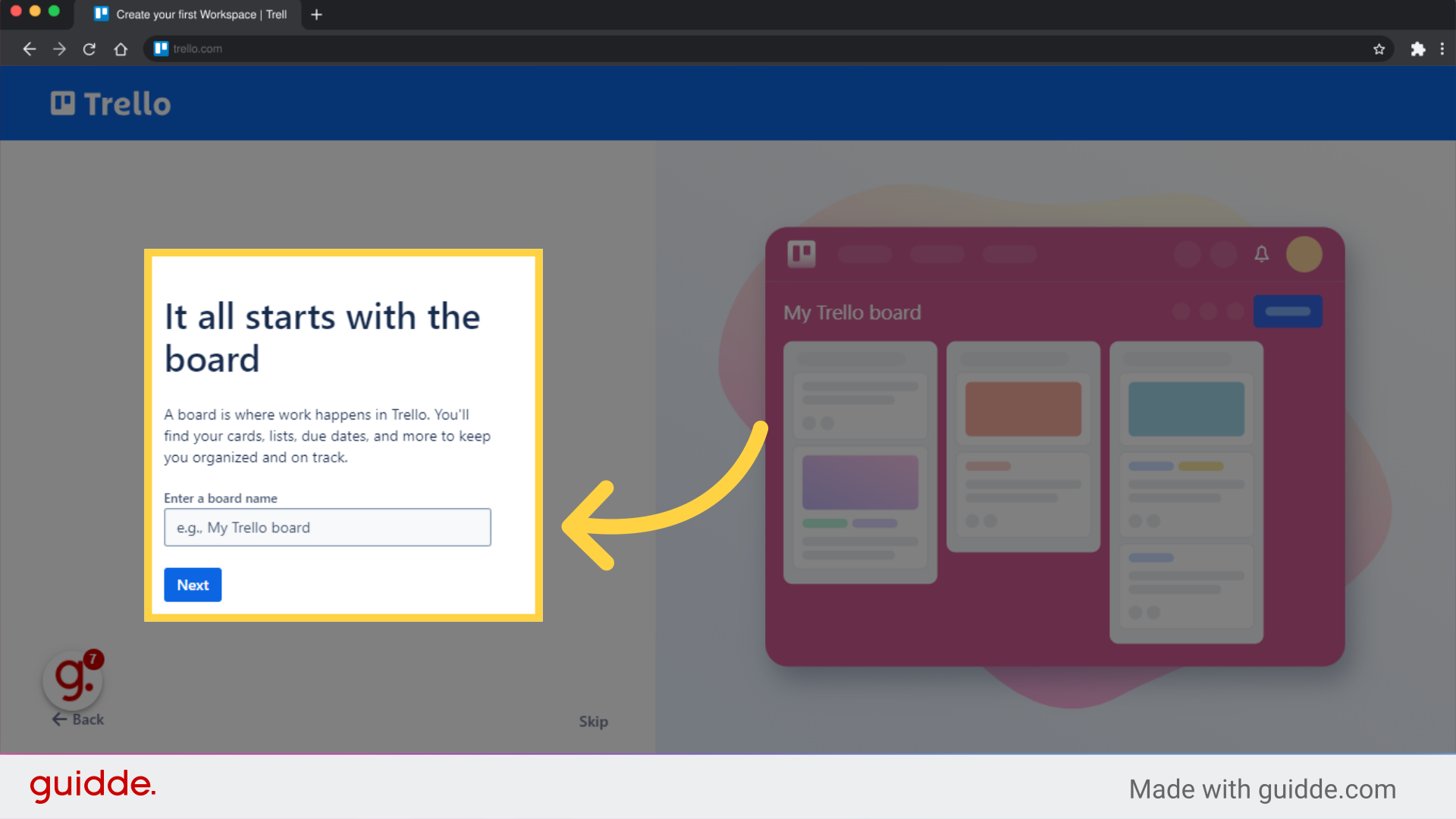 How to set up your Trello account - Guidde | Gallery
