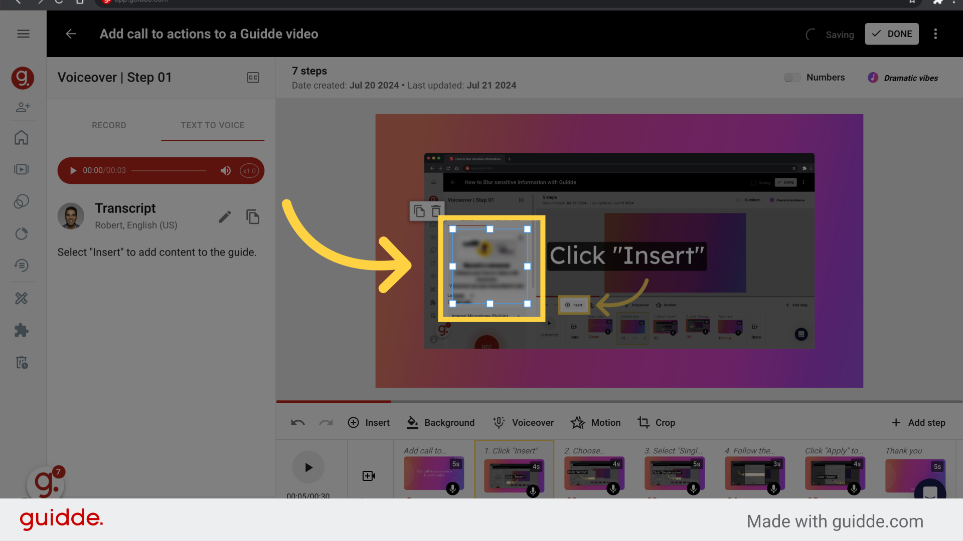 How to Blur sensitive information with Guidde - Guidde | Gallery