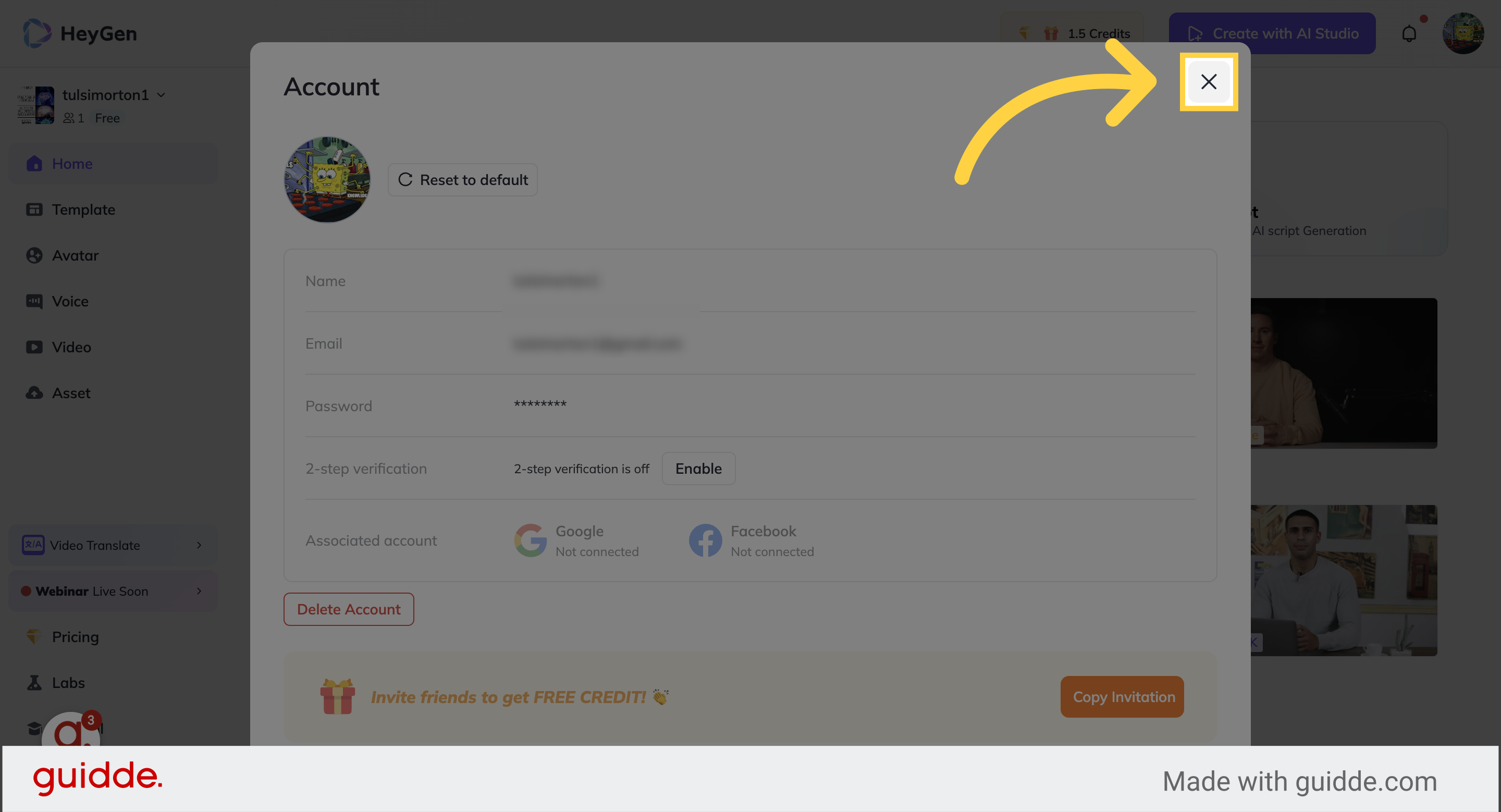 How to add a profile picture on my Heygen profile? - Guidde | Gallery
