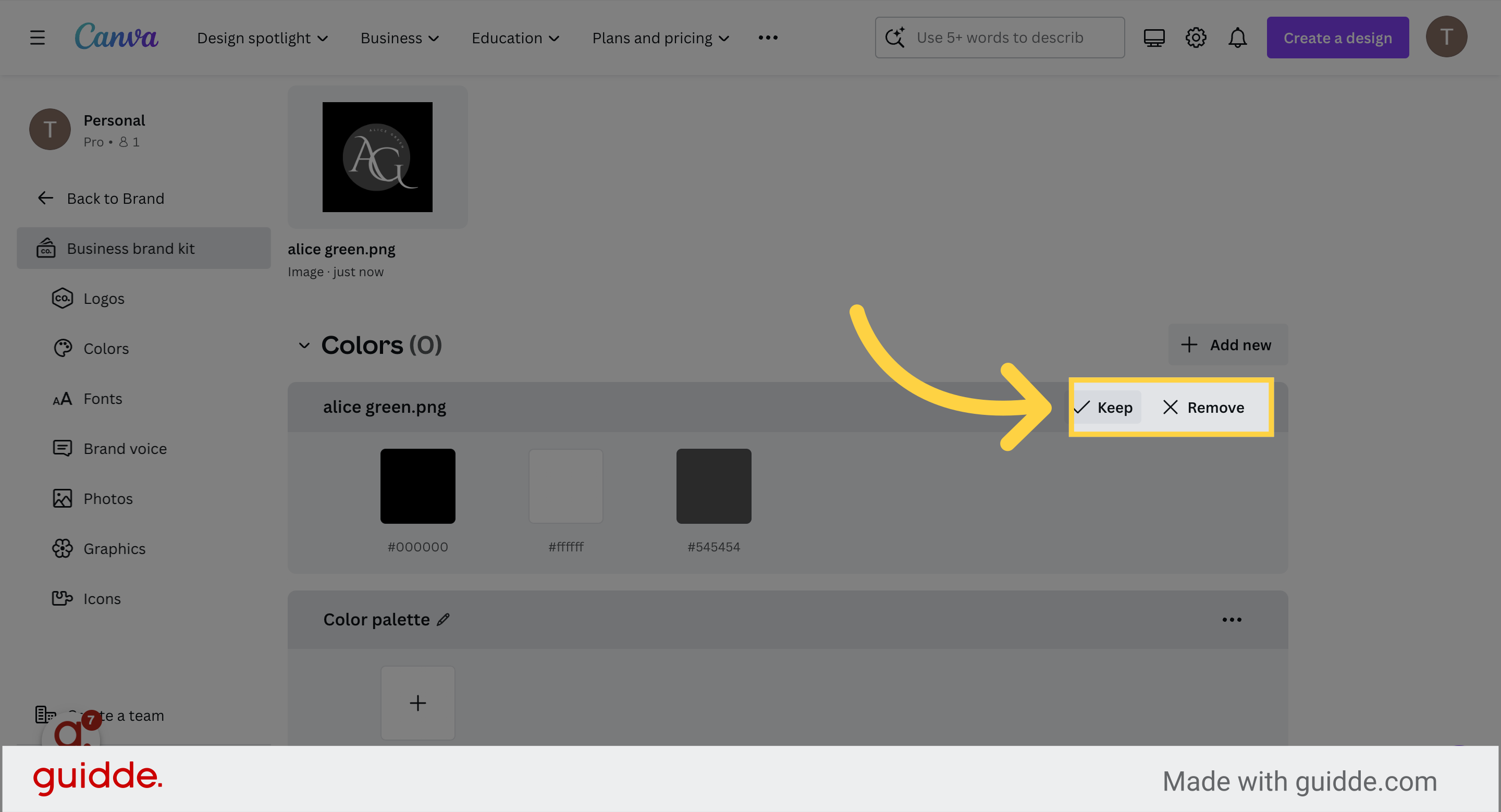 How to use the brand kit in Canva - Guidde | Gallery