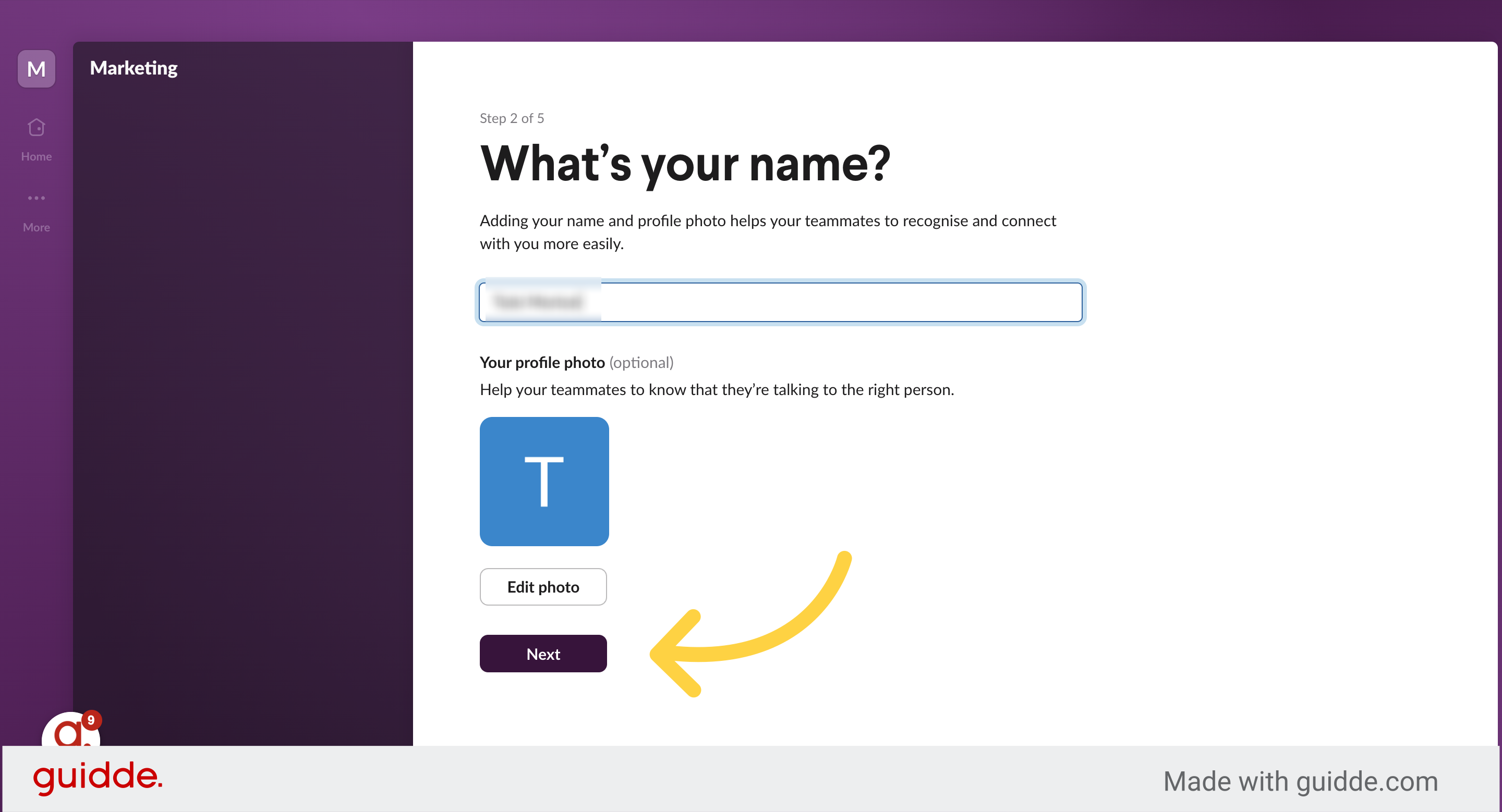 How to create a new workspace in Slack - Guidde | Gallery