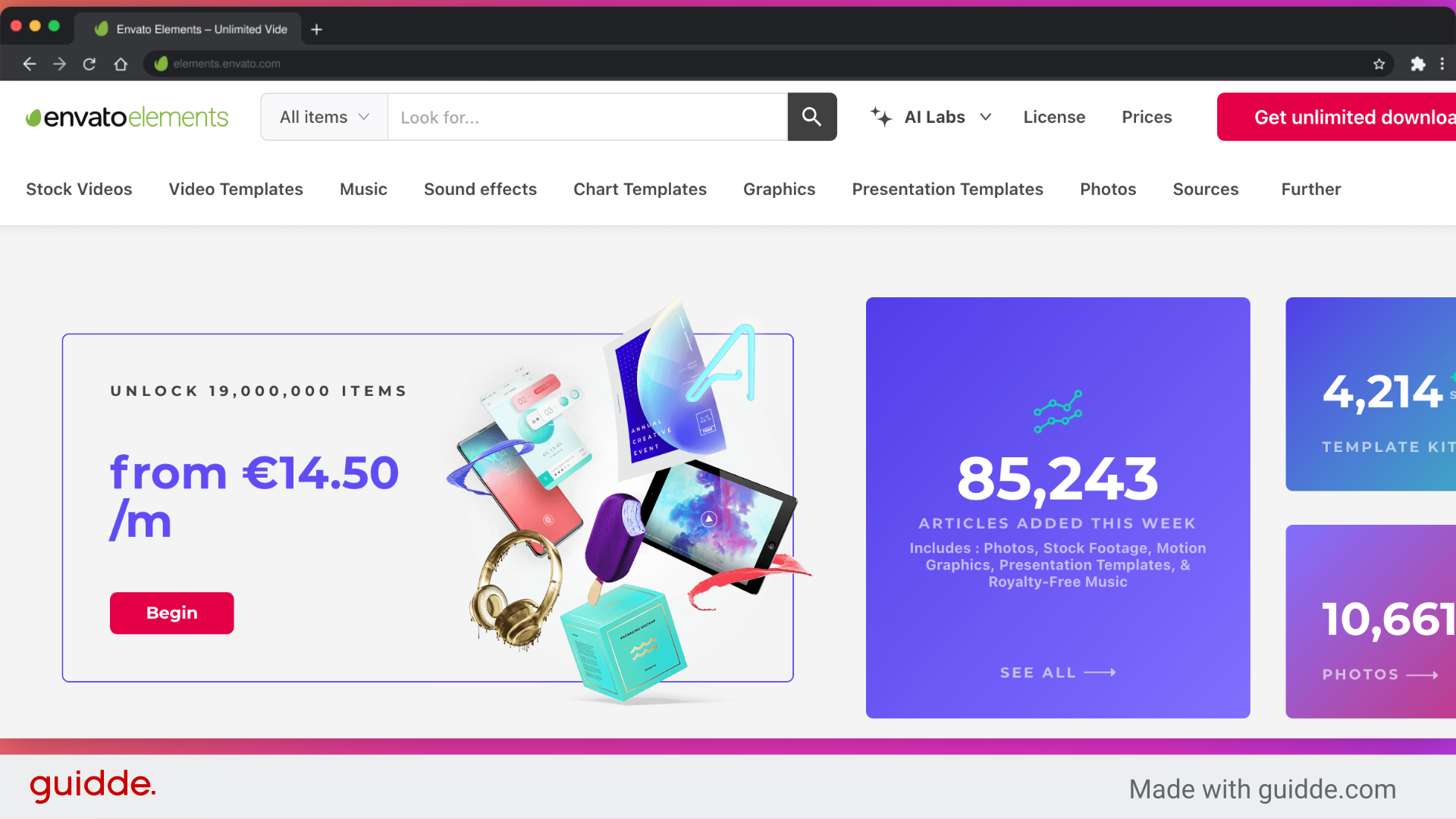 How to download fonts from Envato Elements - Guidde | Gallery