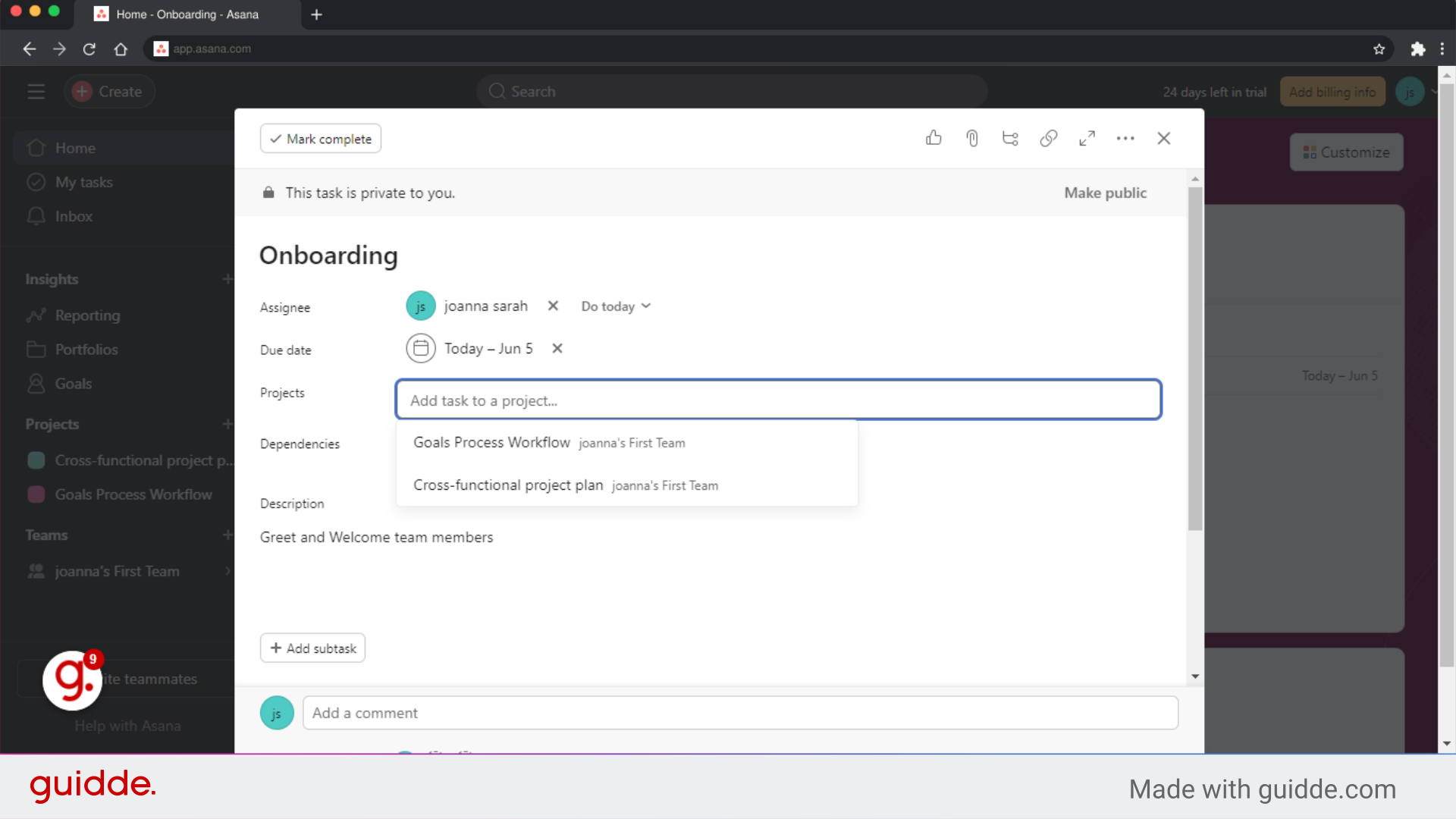 How to set up deadlines, dependencies, and milestones in Asana - Guidde ...
