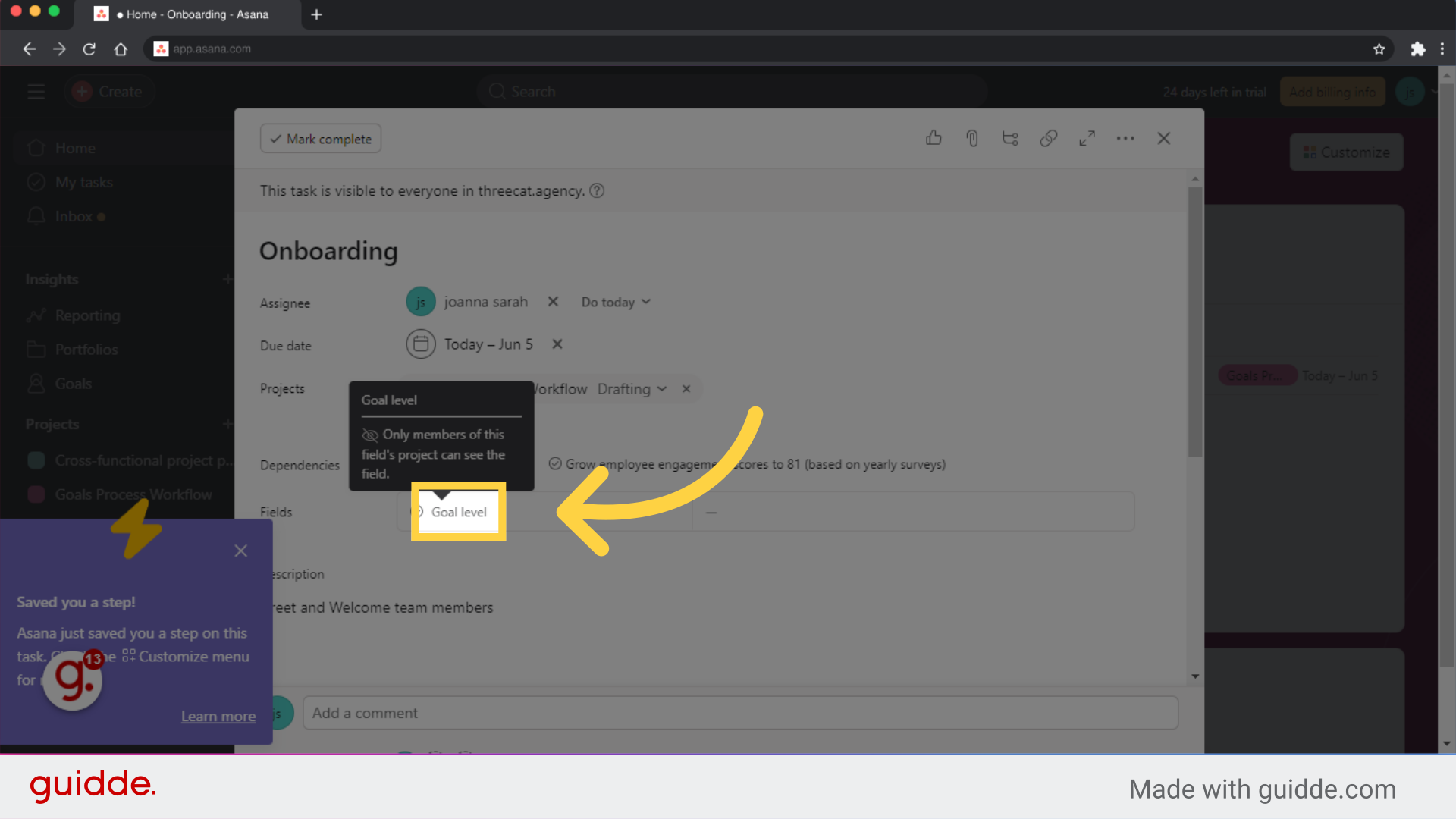 How to set up deadlines, dependencies, and milestones in Asana - Guidde ...