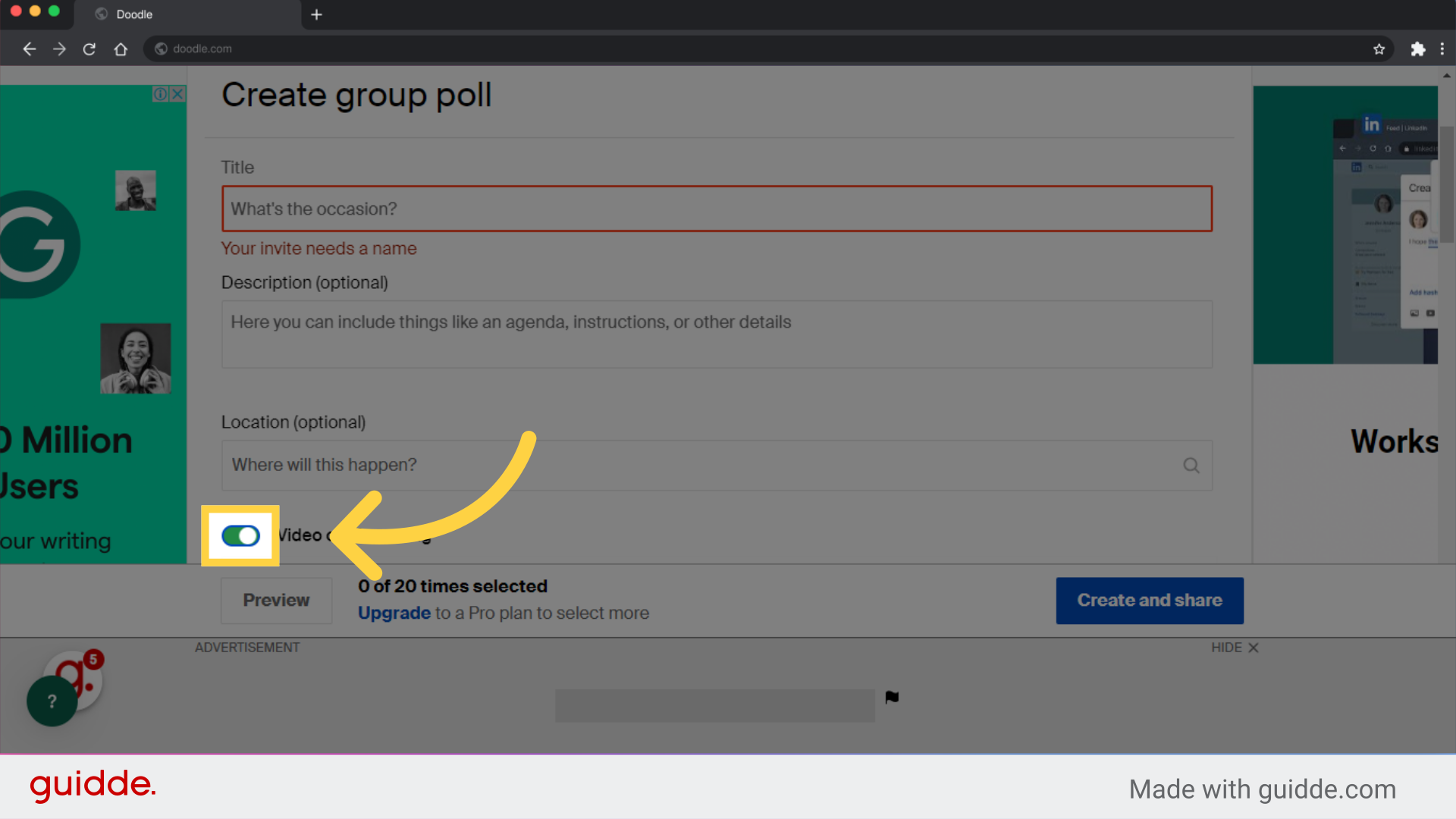 How to create and schedule polls and surveys with Doodle - Guidde | Gallery