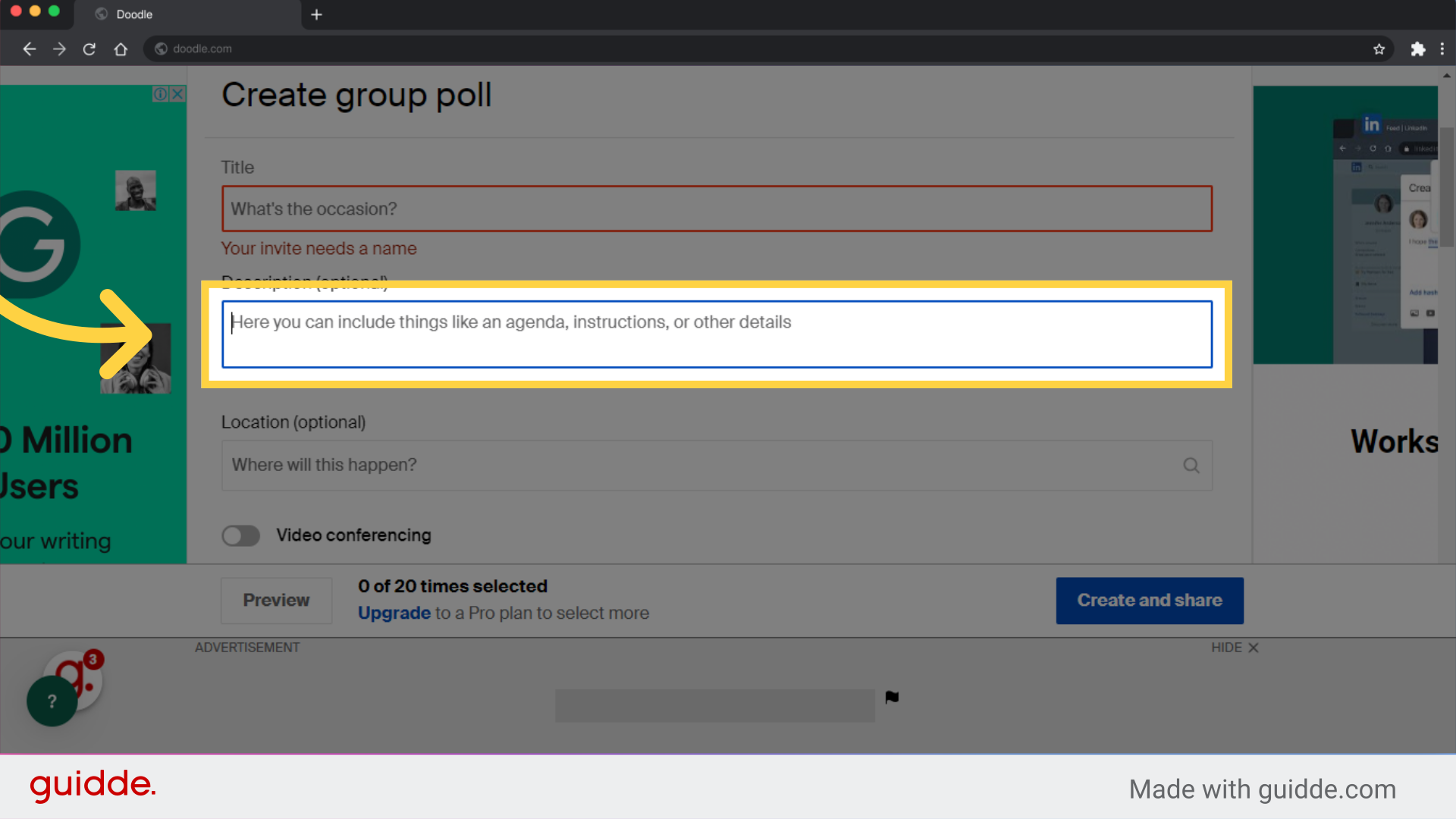 How to create and schedule polls and surveys with Doodle - Guidde | Gallery