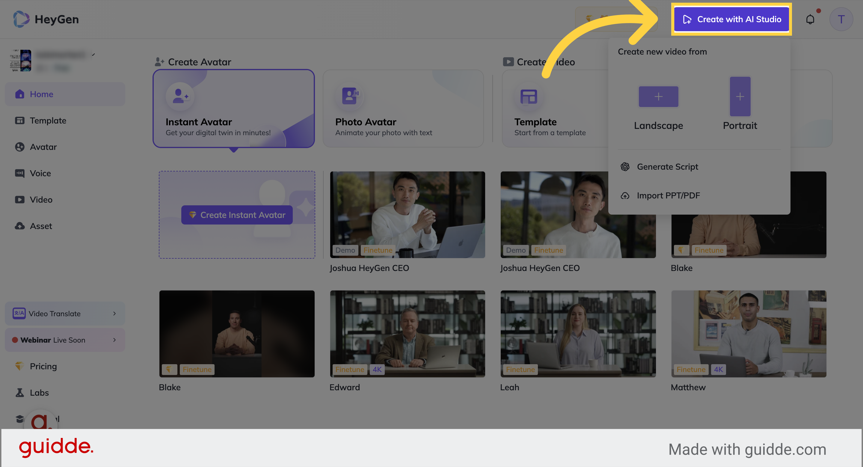 How to create videos on Heygen using templates? - Guidde | Gallery