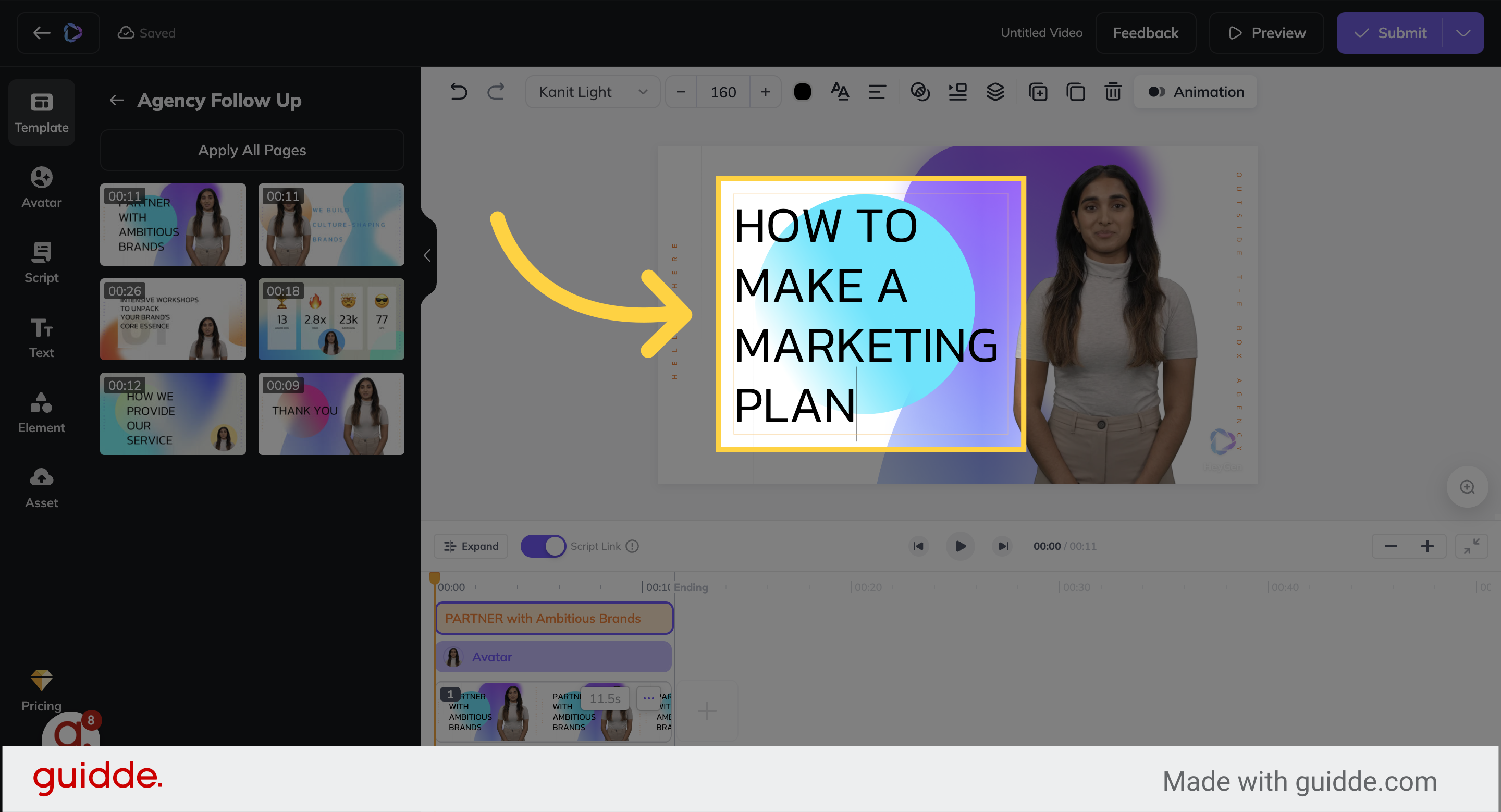 How to create videos on Heygen using templates? - Guidde | Gallery