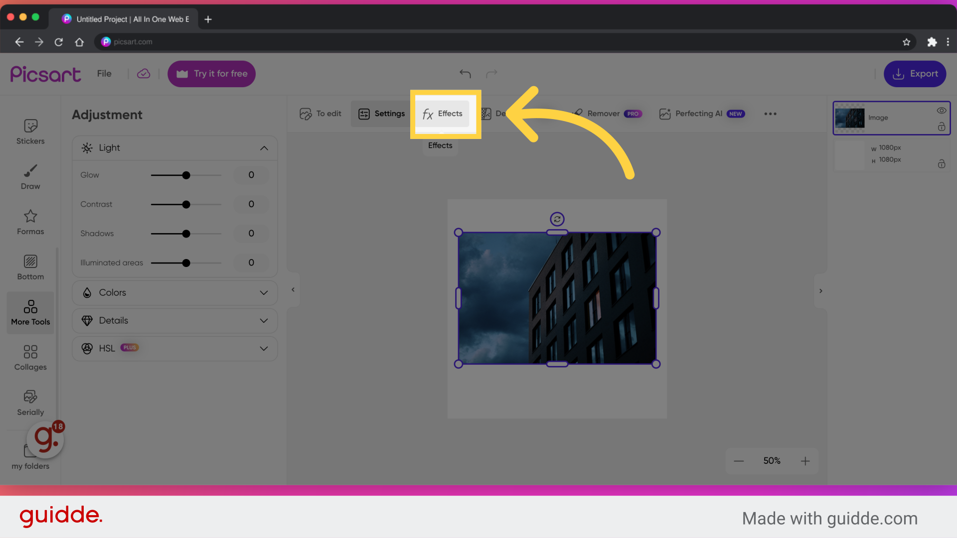 How to edit photos, add effects, and add filters in PicsArt - Guidde ...