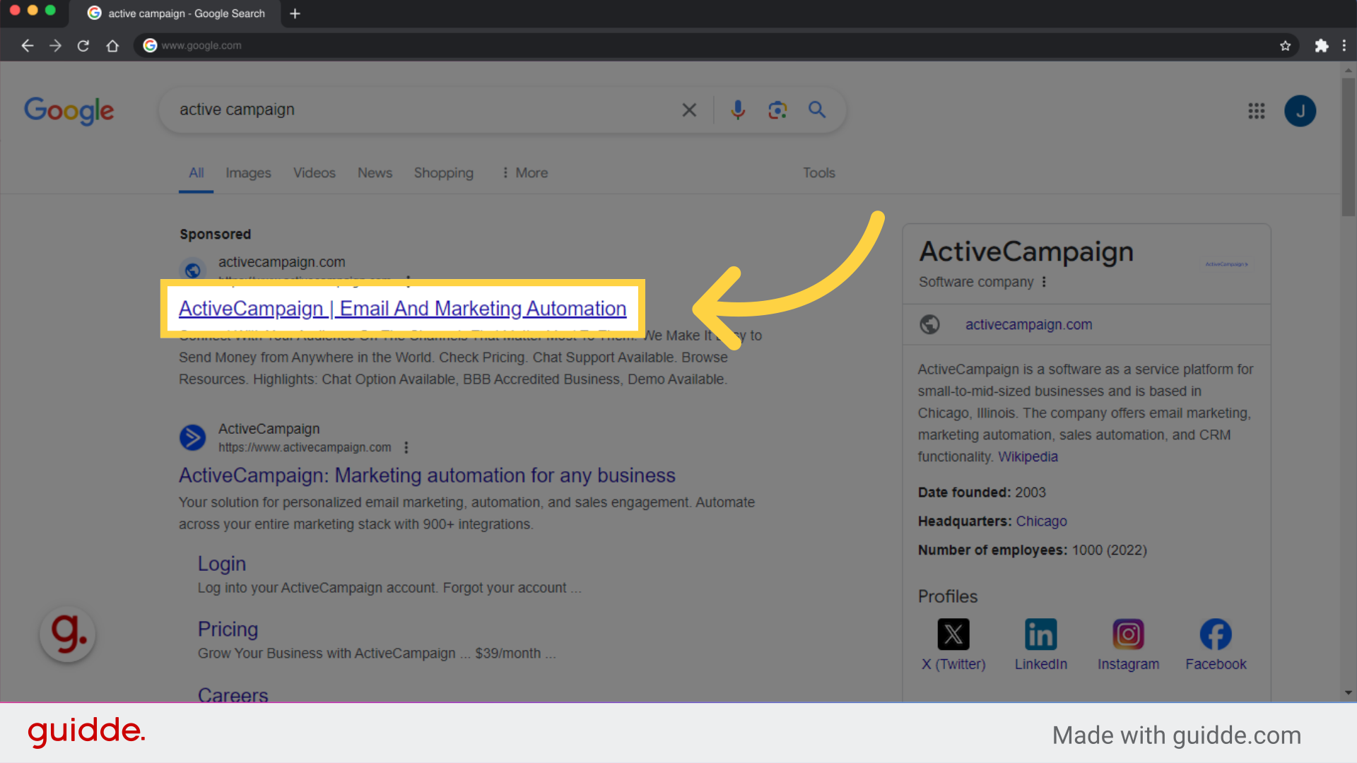 How to set up your ActiveCampaign account - Guidde | Gallery