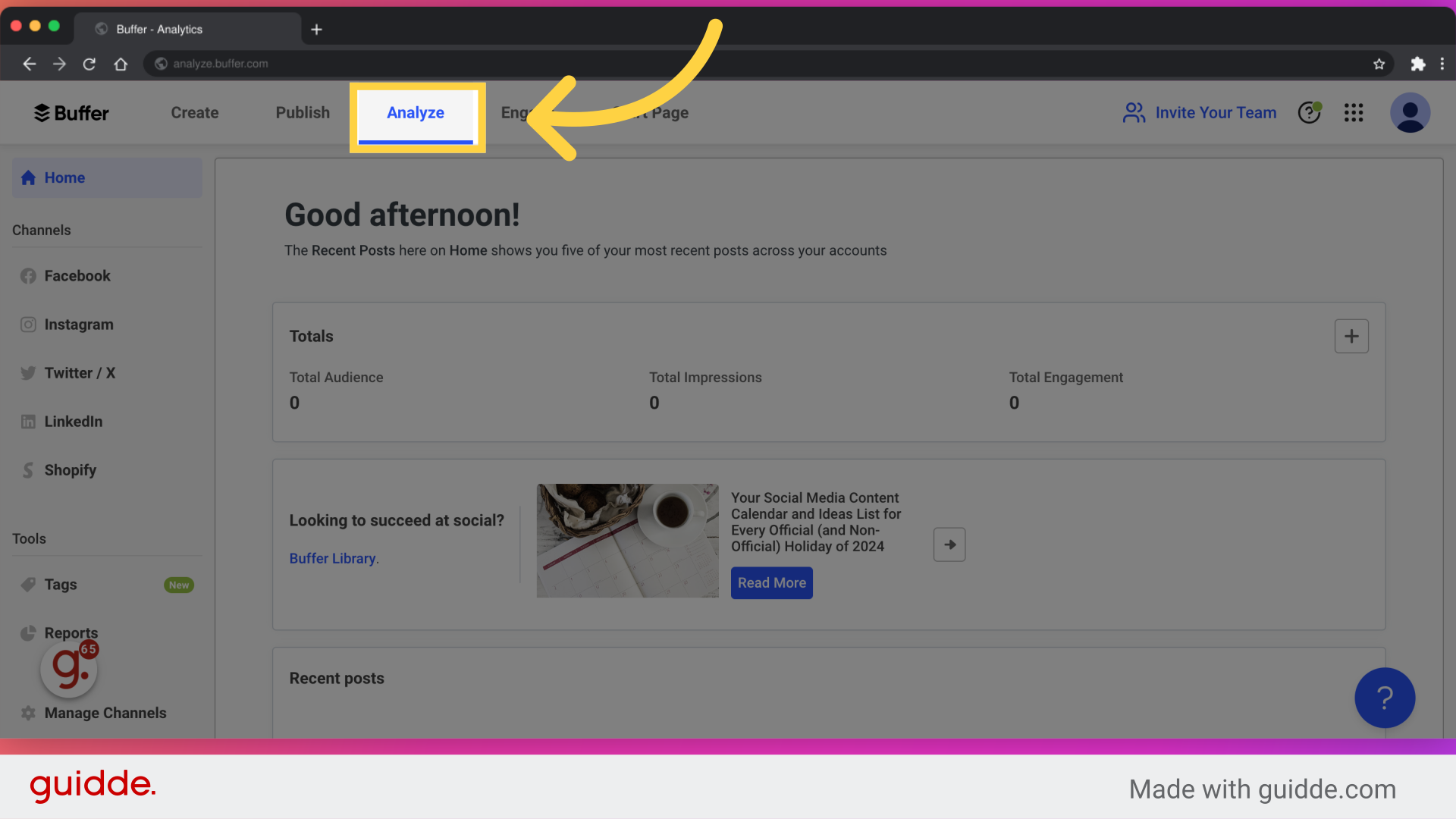 How to schedule and publish social media posts on Buffer - Guidde | Gallery