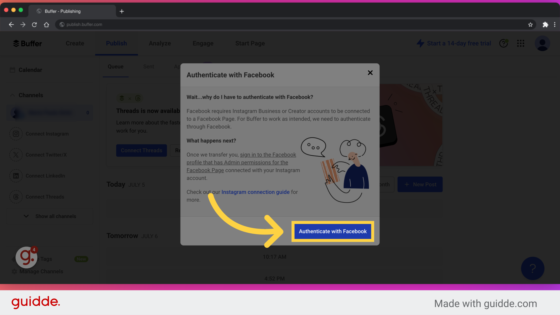 How to schedule and publish social media posts on Buffer - Guidde | Gallery