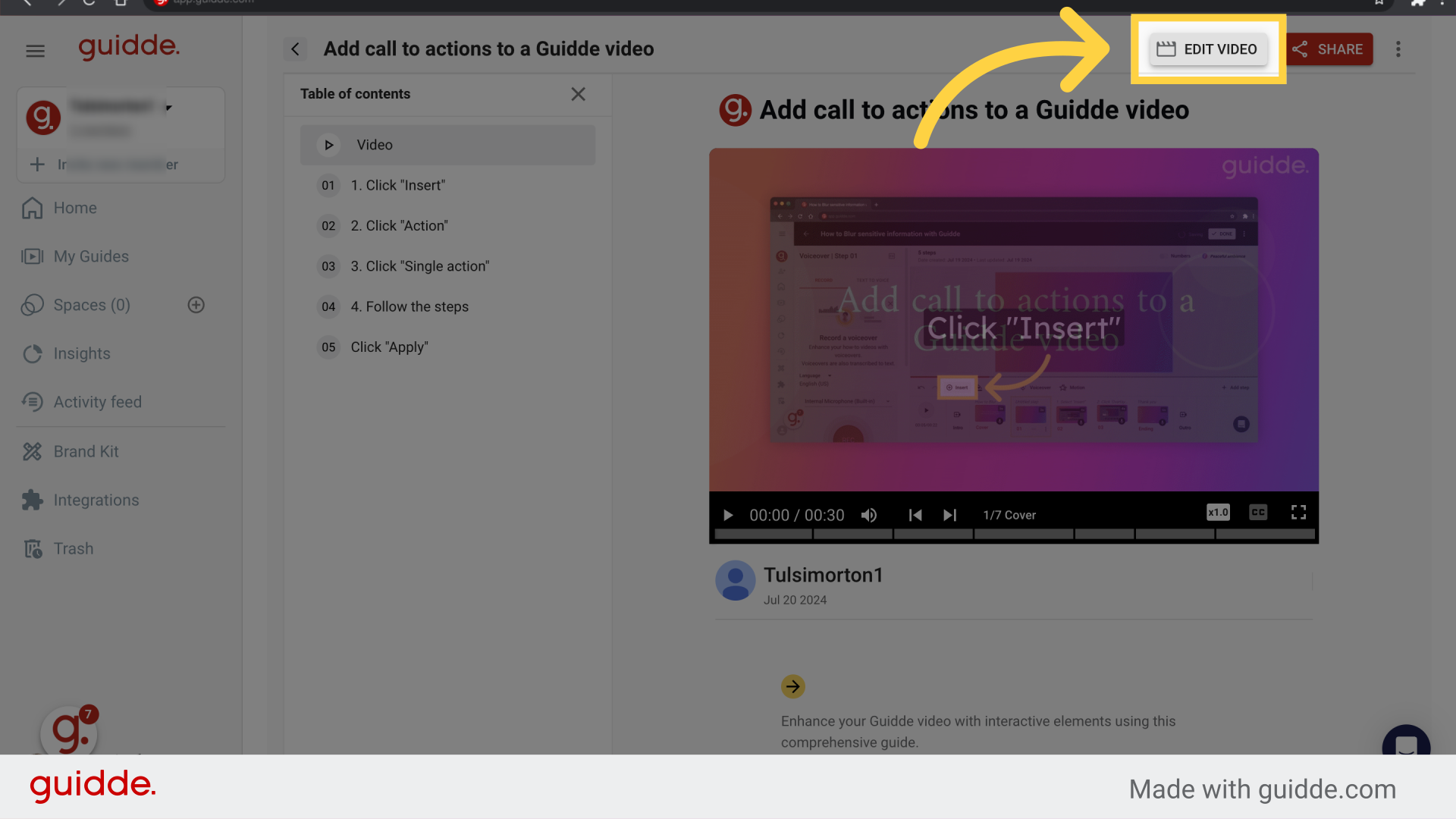 How to add an Avatar to a Guidde video - Guidde | Gallery