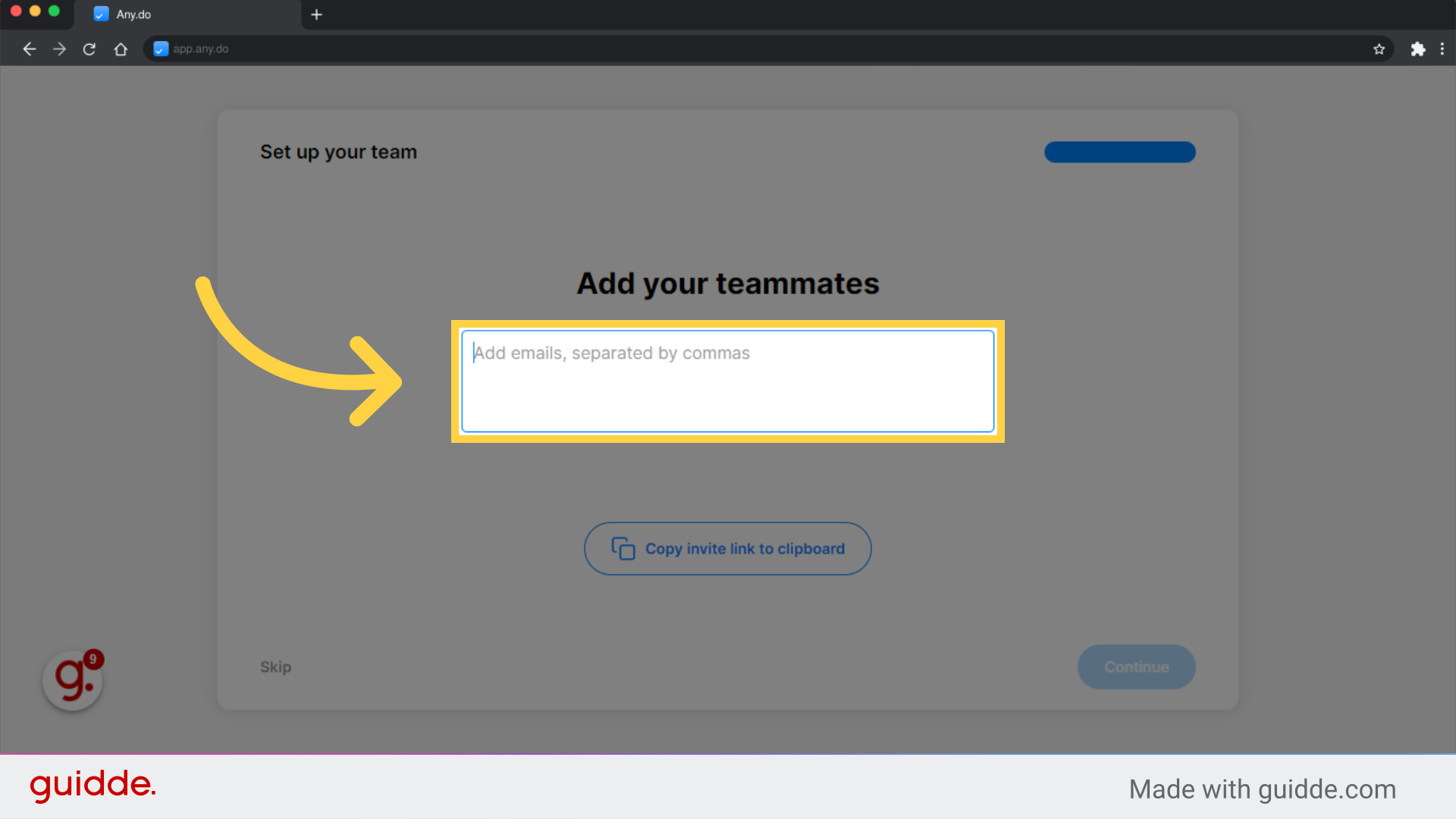 How to create an account on Any.do - Guidde | Gallery