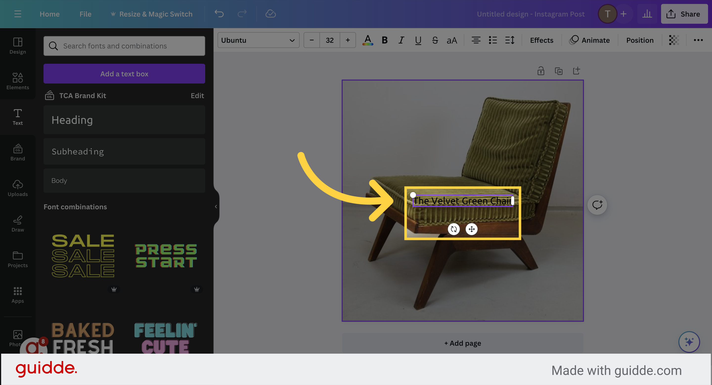 How to create a square Instagram post in Canva - Guidde | Gallery
