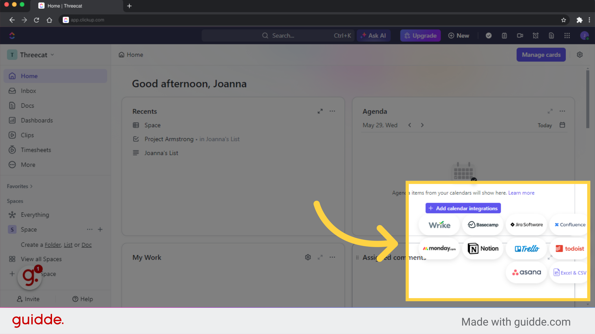 How to integrate ClickUp with Slack - Guidde | Gallery