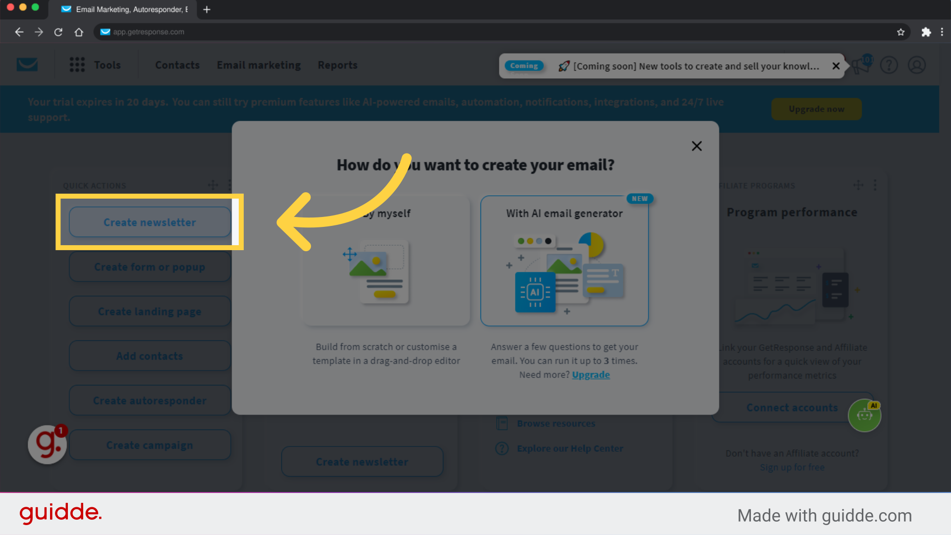 How to create and design email marketing campaigns in GetResponse ...