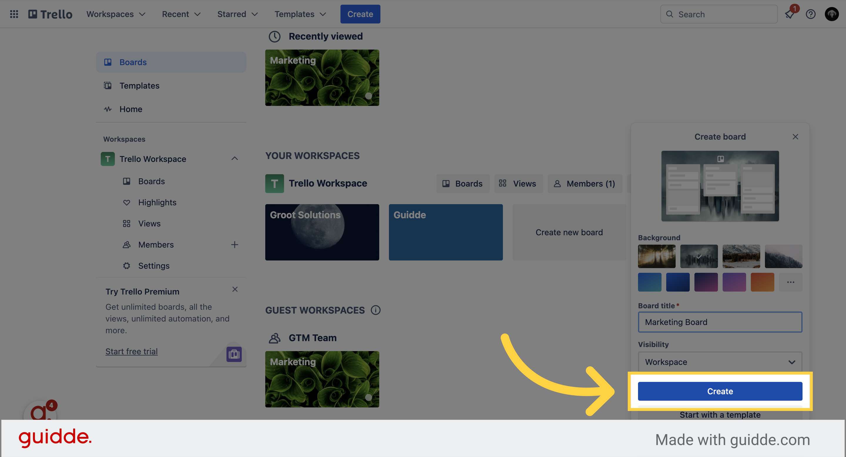 How To Create A Trello Board Guidde Gallery