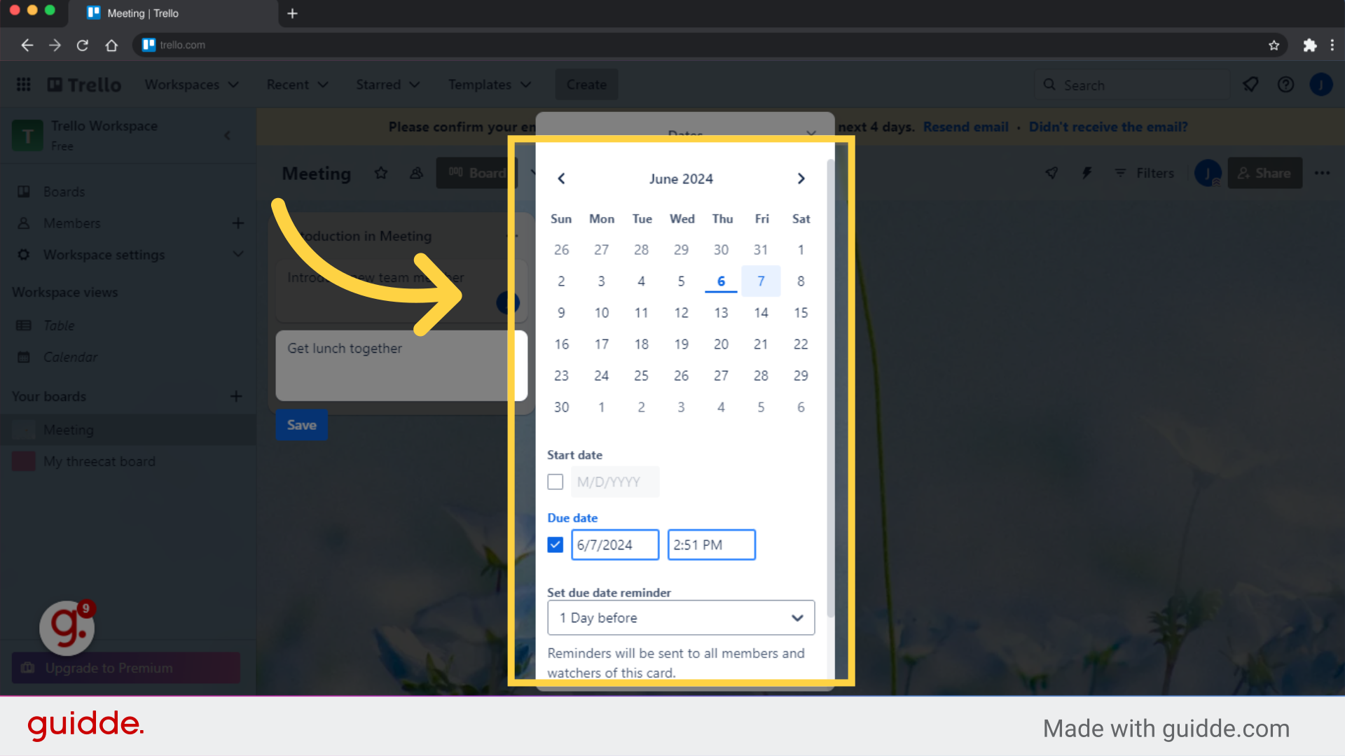 How to create cards, assign tasks, and set due dates in Trello - Guidde ...