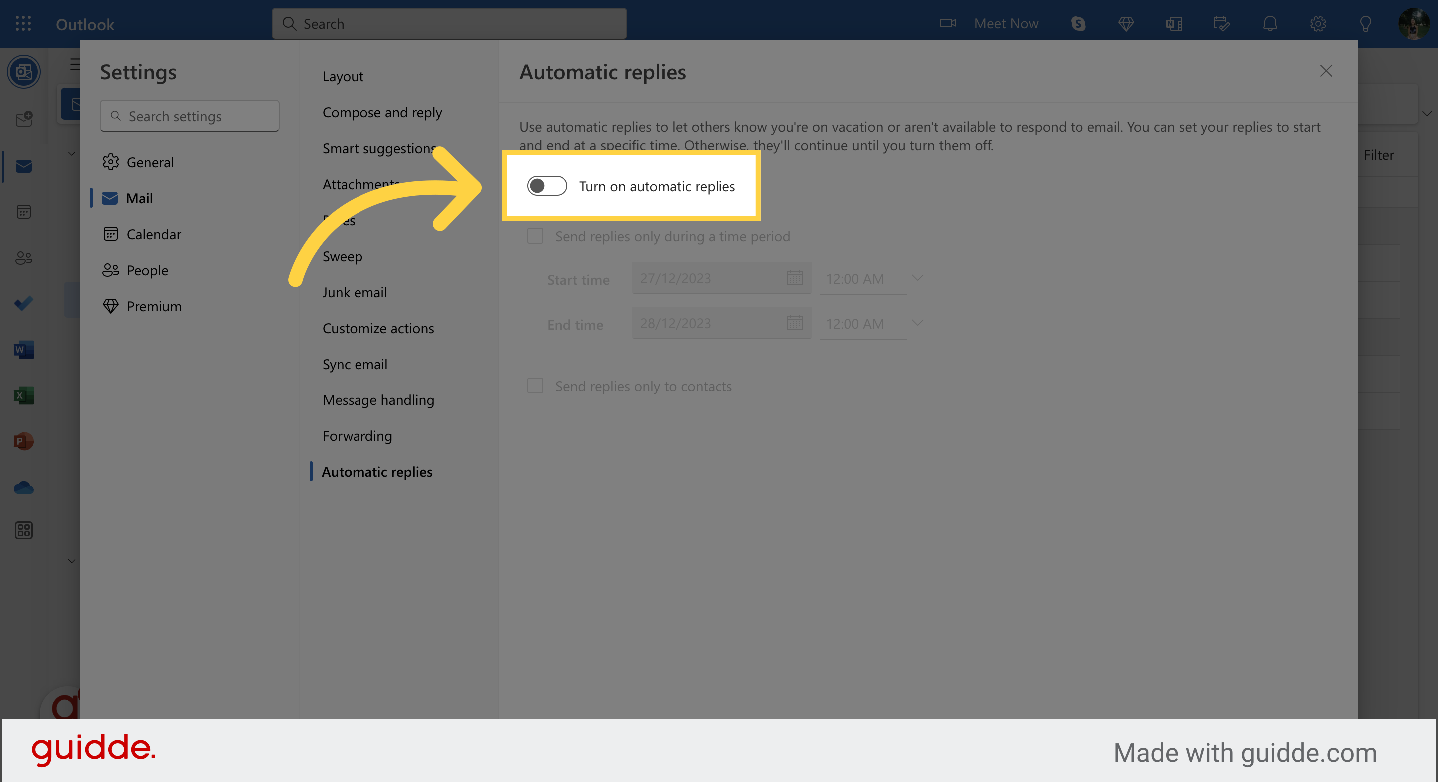 How to Set an Automatic Out of Office Message in Outlook - Guidde | Gallery