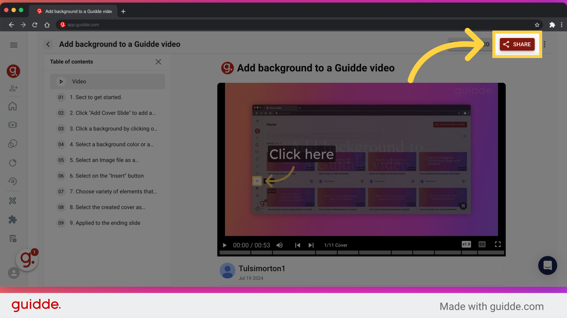 How to Export a Guidde video as MP4, GIF and more - Guidde | Gallery