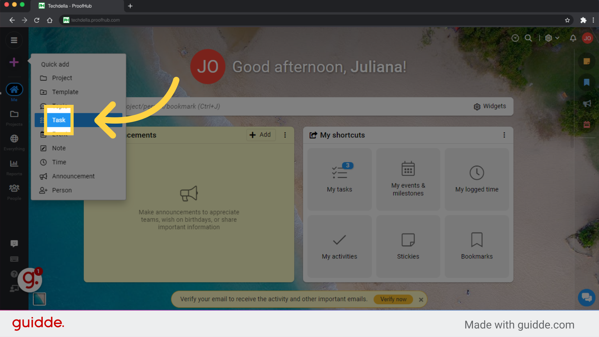 How to set up custom workflows and task lists in ProofHub - Guidde ...