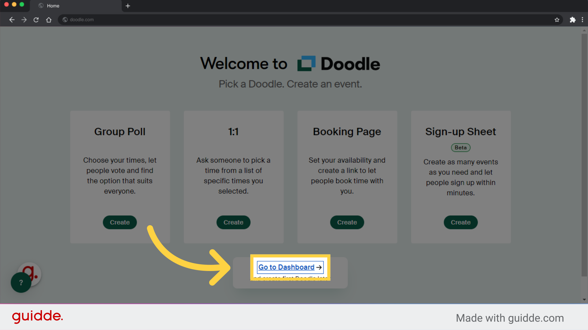 How to access Doodle's help and support - Guidde | Gallery