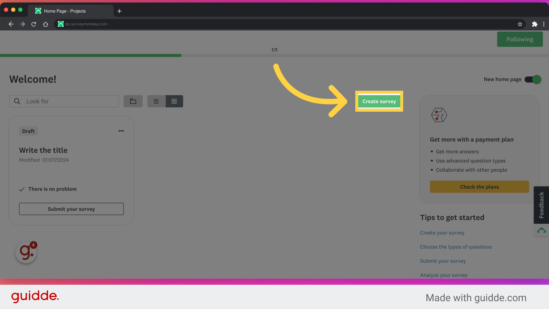 How to Create a Customer Feedback Form on SurveyMonkey - Guidde | Gallery